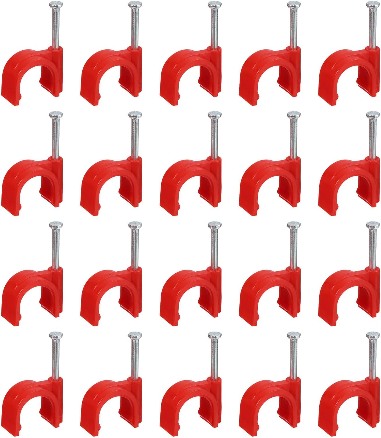 Amazon.com: uxcell Cable Clips with Steel Nail, 50Pcs 16mm/0.63 ...