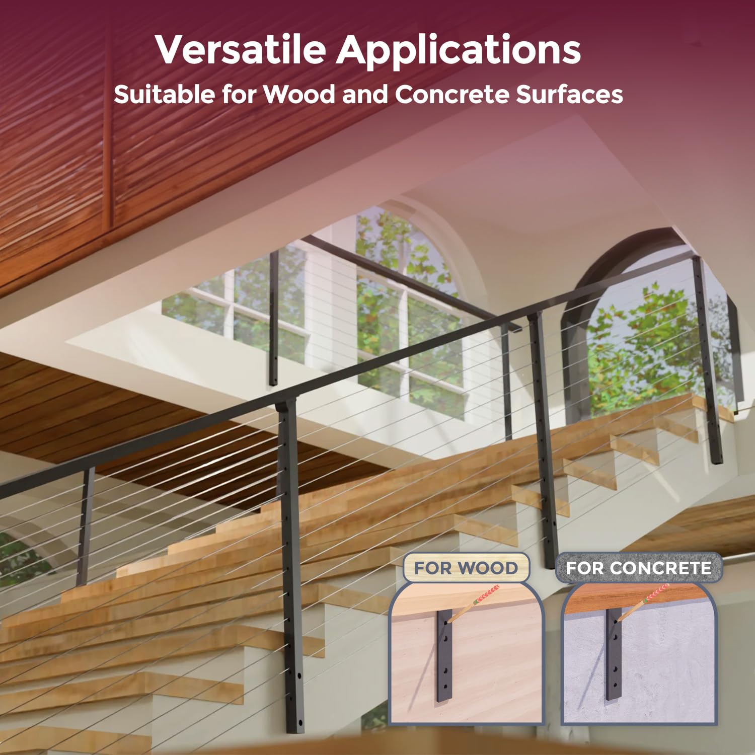 Snapklik.com : CR Fence & Rail Right Side Mount Cable Railing Post For ...