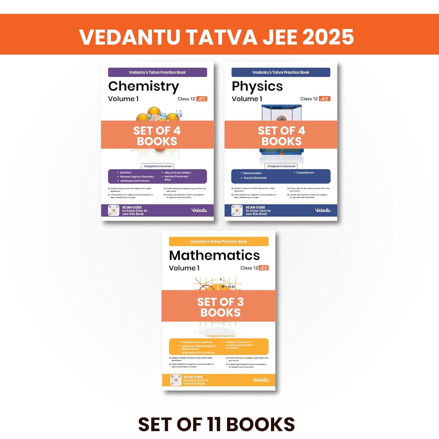 Vedantu JEE PCM Class 12 (Set of 11 Books) Tatva Practice Books ...