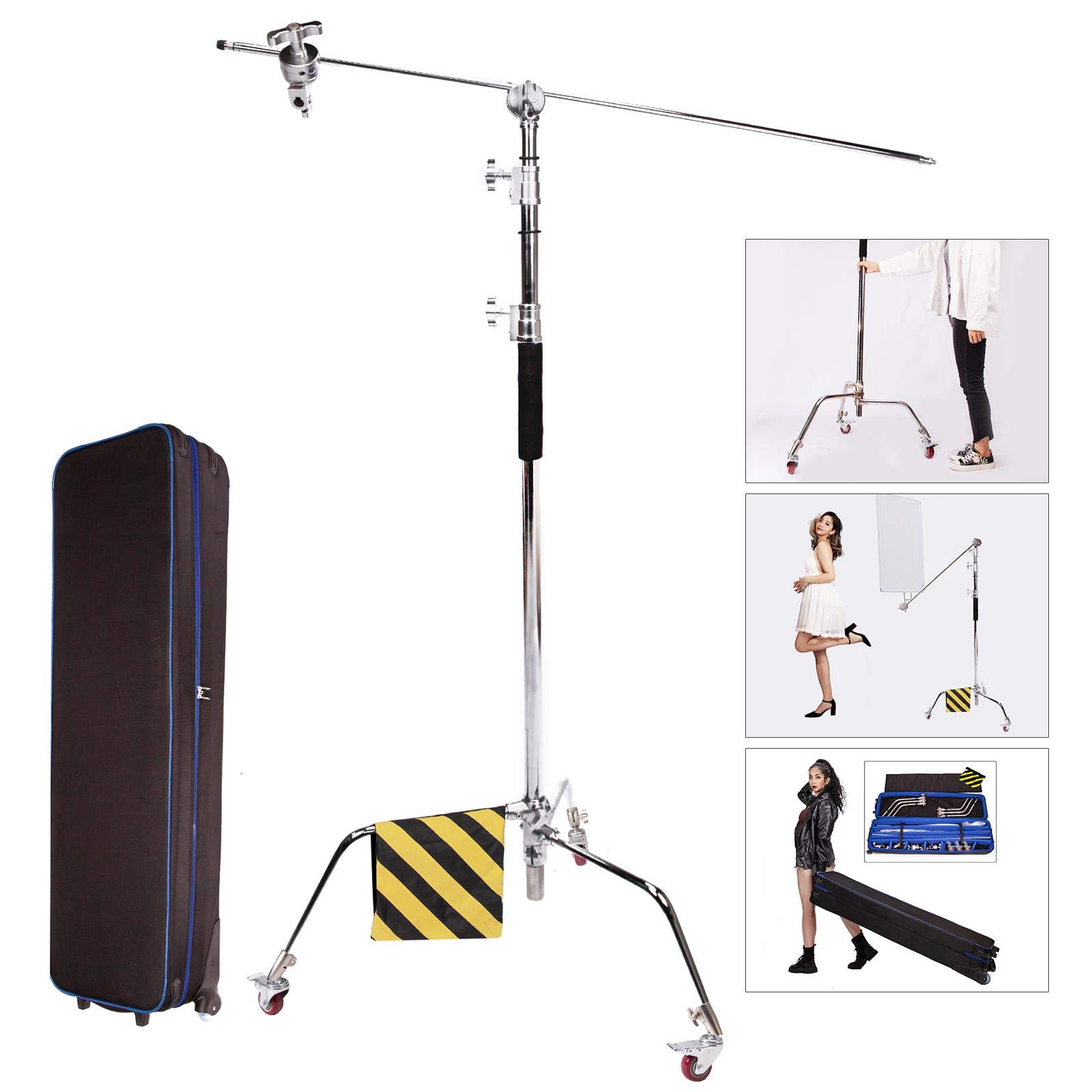 Buy 10ft Heavy Duty C Stand Light Stand with 50 inches Extension Boom ...
