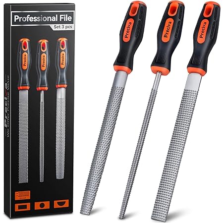 Preciva 3PCS Files Set, Wood Rasps High Carbon Steel File Set includes ...