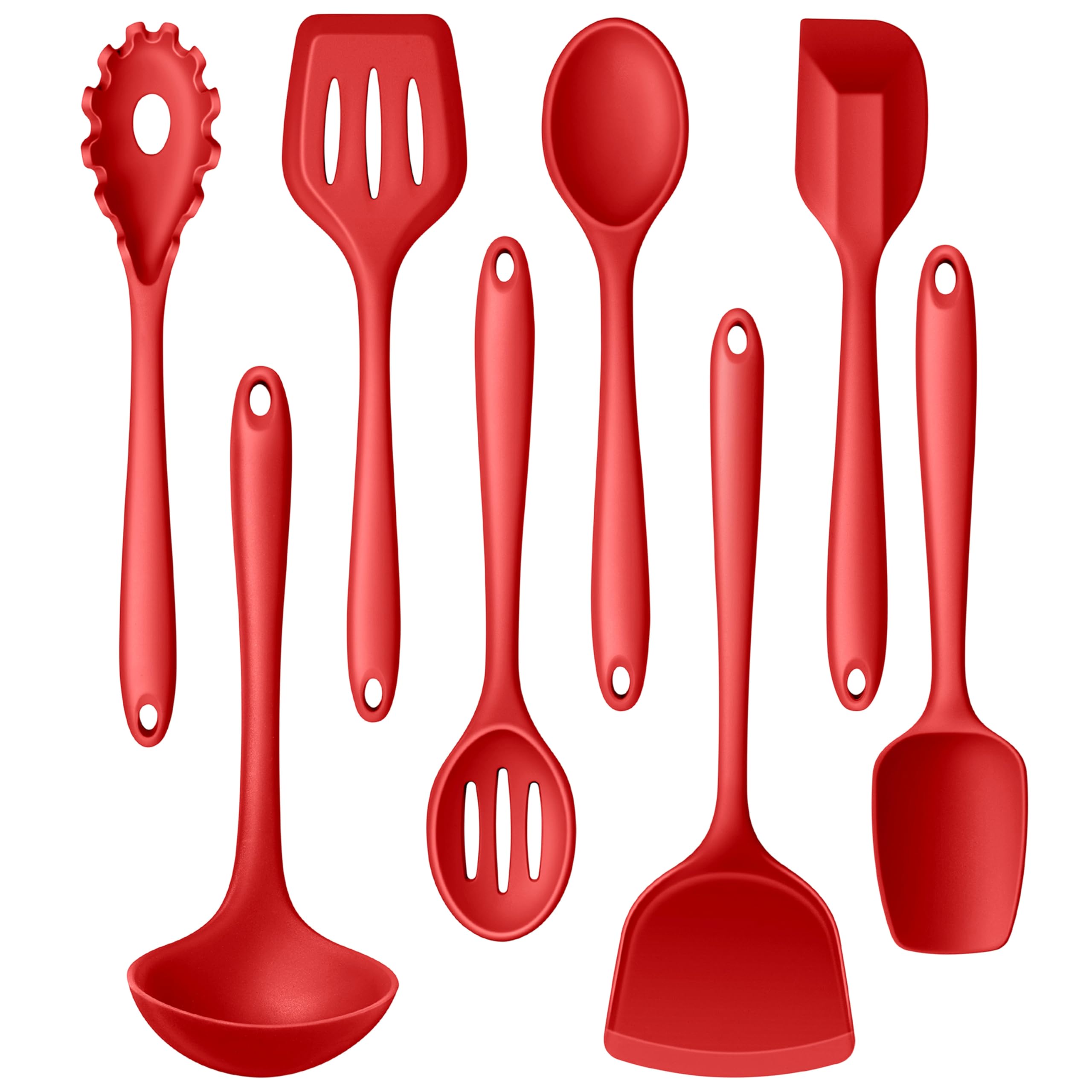 Amazon.com: LIANYU 8-Piece Kitchen Utensils Set, Silicone Cooking ...