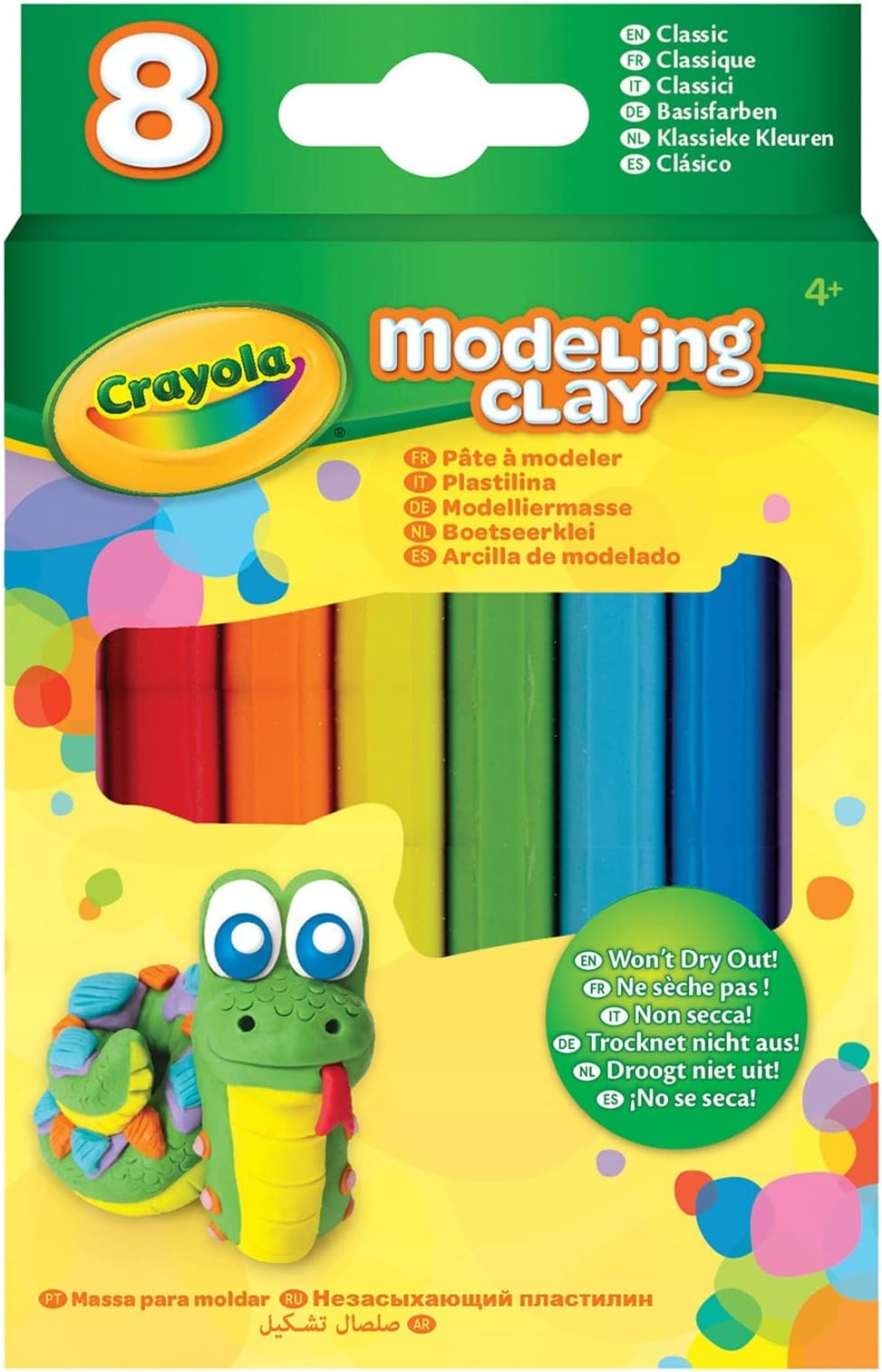 Amazon.com: Claytoon Modeling Clay – 1 lb Set (Four 4-oz Bars) – for ...