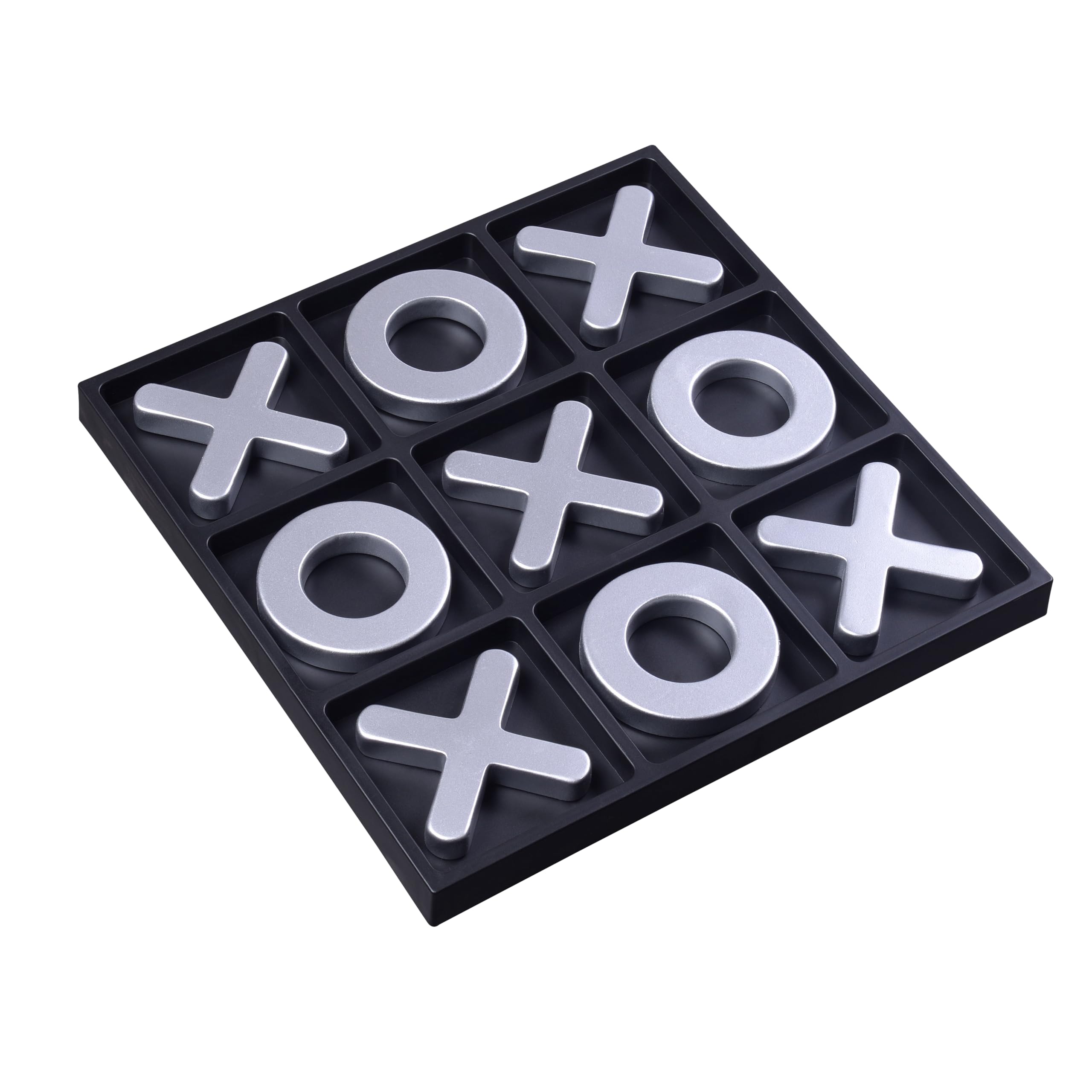 Amazon.com: Tic Tac Toe Games, Textured Silver 11.6'', Family Puzzle ...