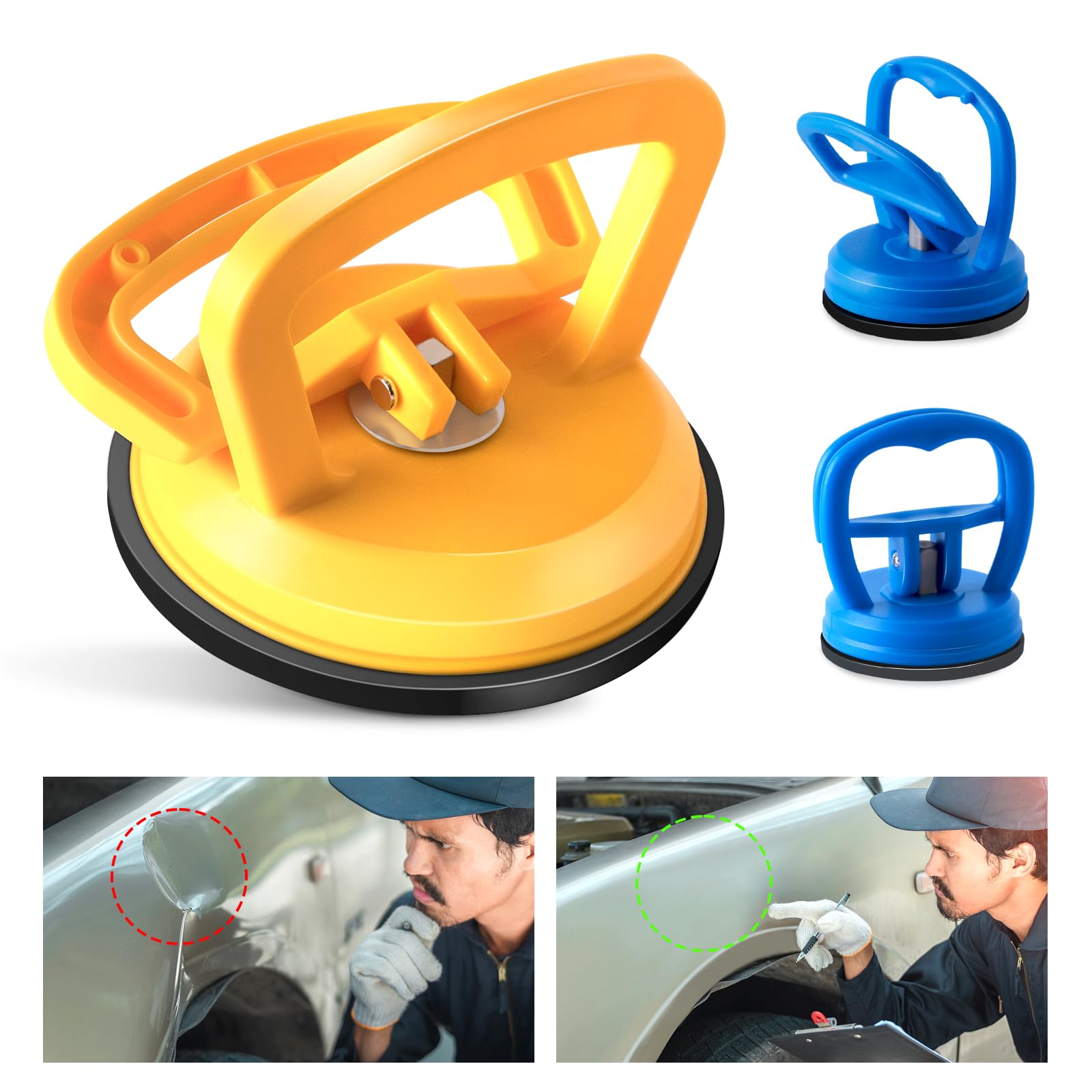 Amazon.com: Suction Cup Dent Puller, 3 Packs Car Dent Puller Handle ...