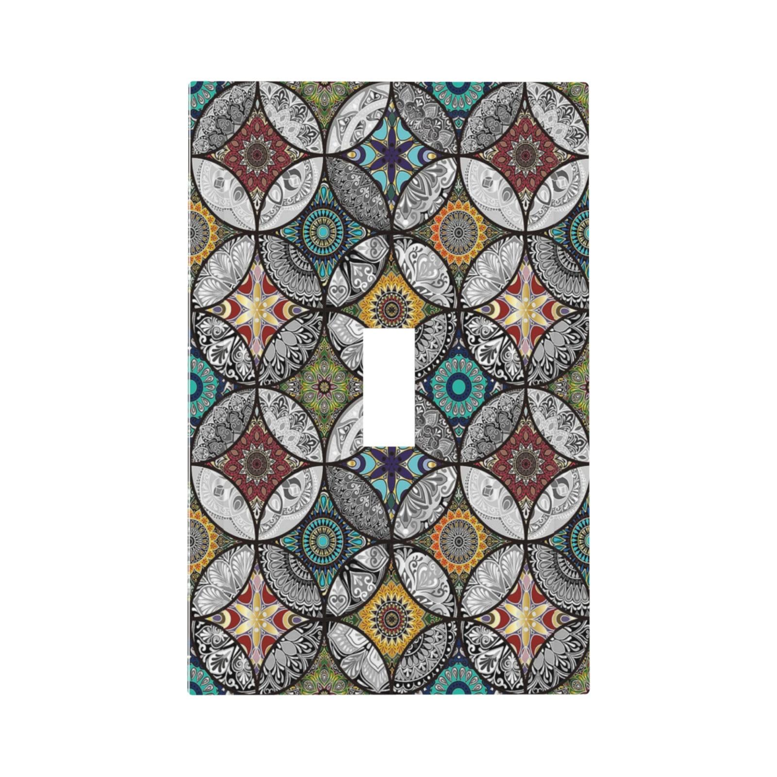 Spshian Bohemian colorful Vintage Floral 1 Gang Light Switch Covers ...
