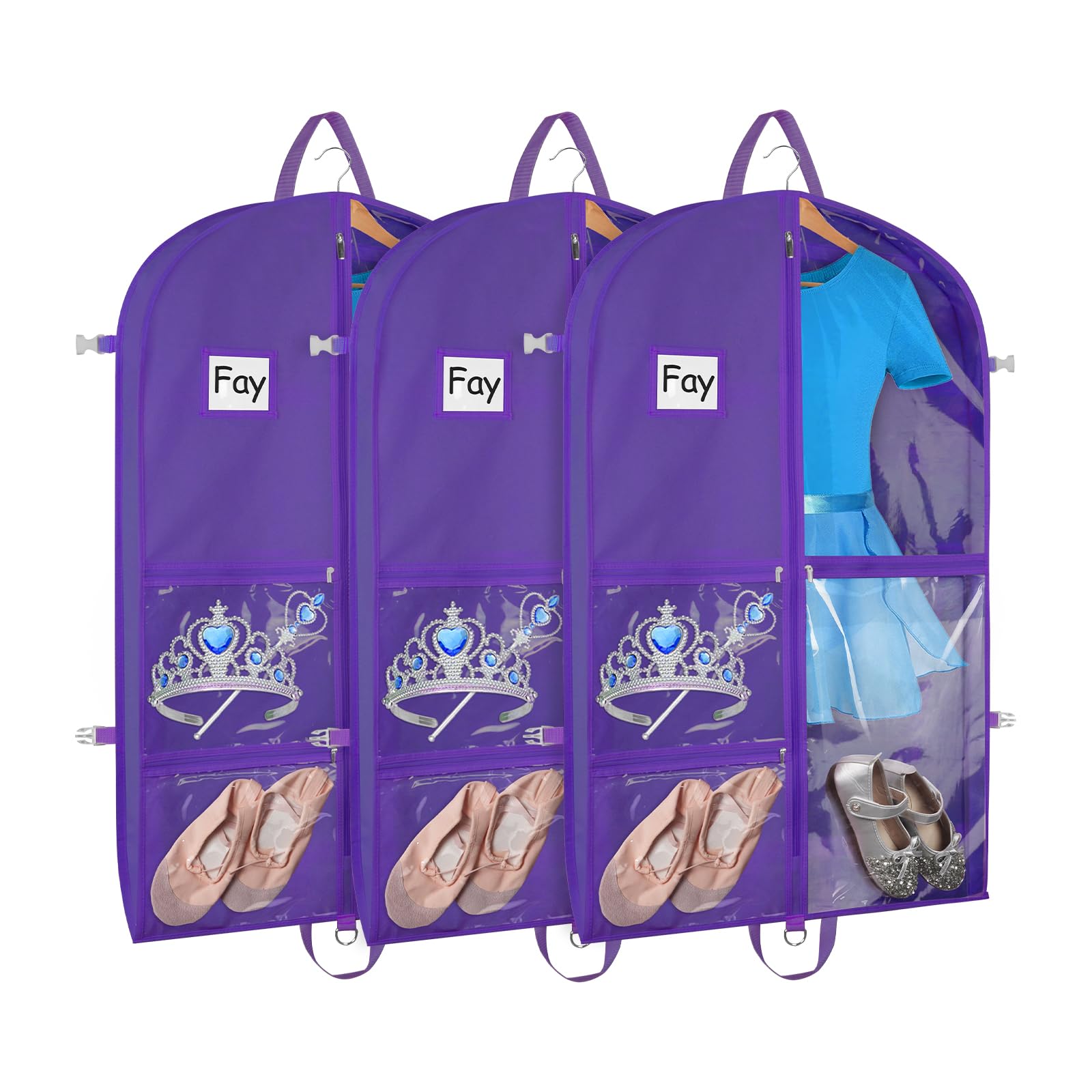 Amazon.com: Zilink Clear Dance Costume Garment Bag for Dancers 40 ...