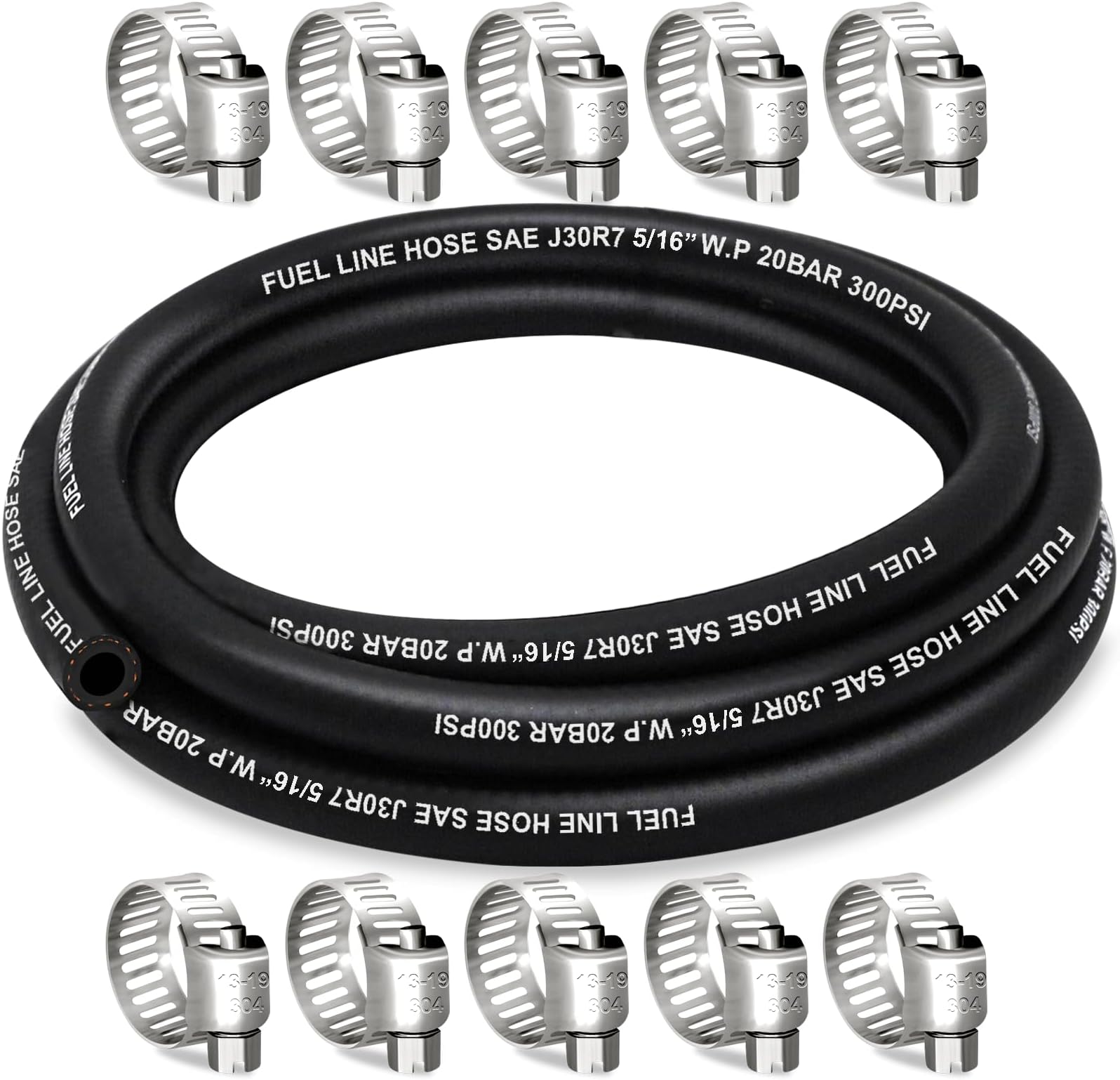Amazon.com: EVIL ENERGY 5/16 Fuel Hose Line Push Lock NBR Rubber SAE ...