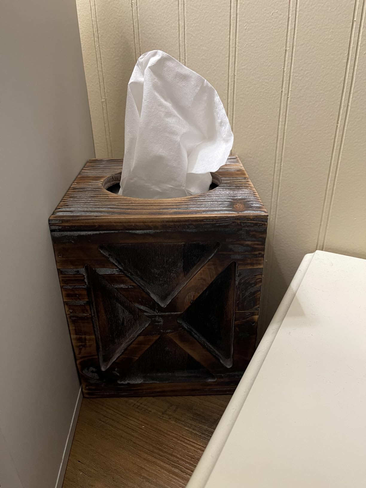 Amazon.com: Rustic Wooden Tissue Box Cover Solid Wood Tissue Holders ...