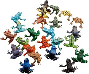 Amazon.com: Exasinine 24Pcs Frog Figurines Realistic Plastic Frogs Mini ...