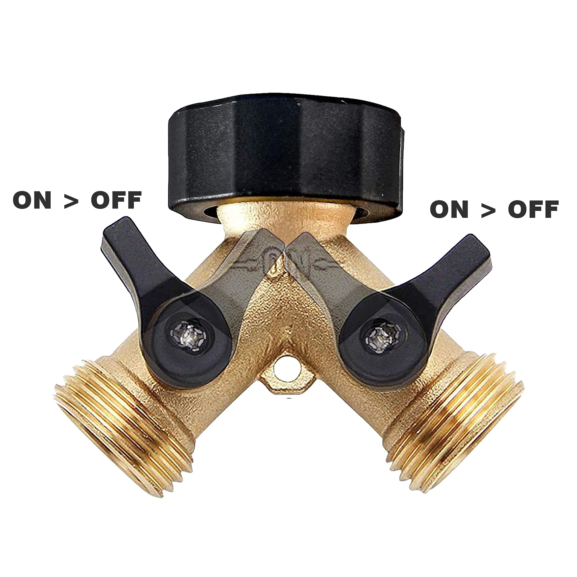 Snapklik.com : Brass Garden Hose Splitter 2 Way Heavy Duty, Brass Hose ...