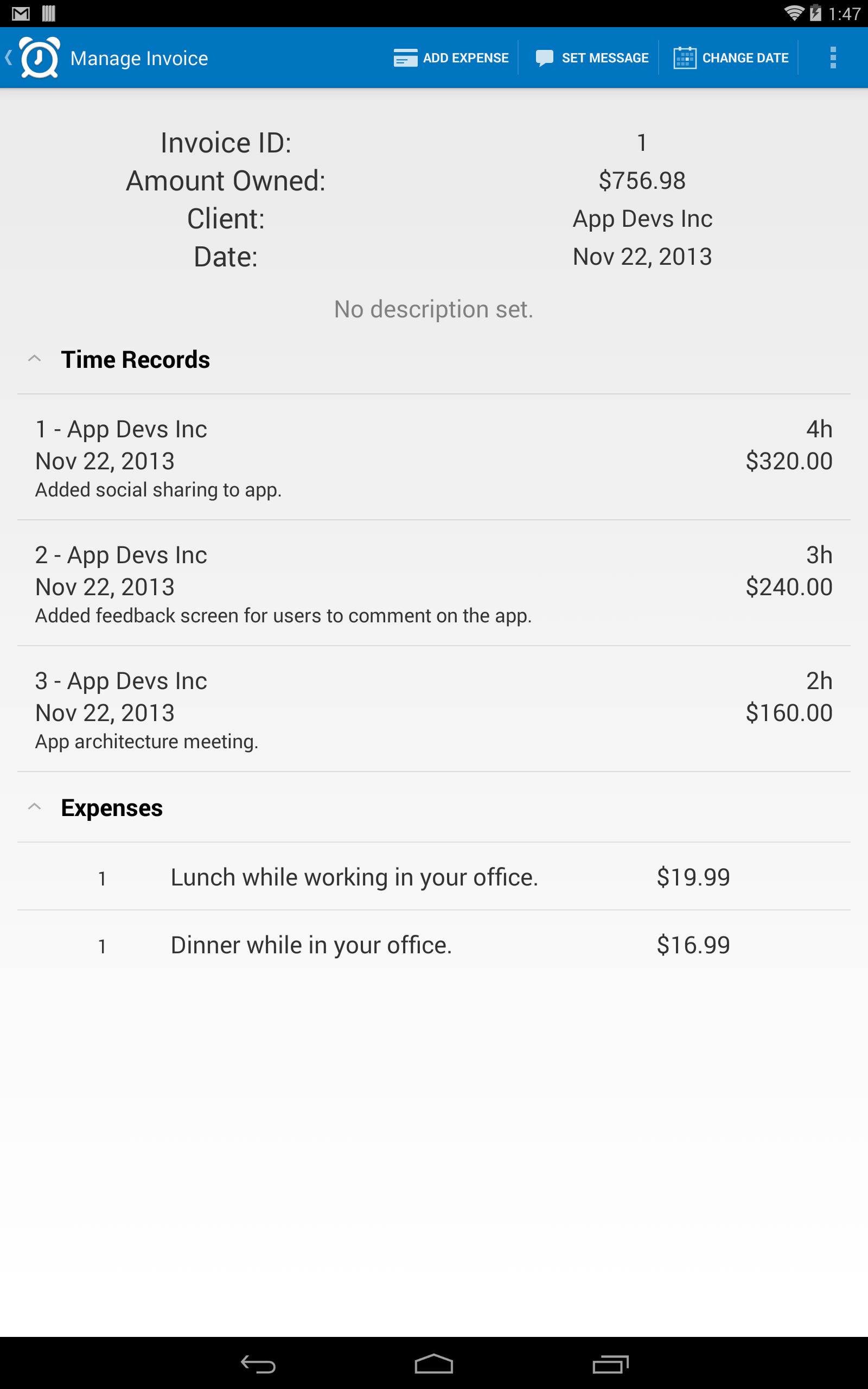 Time Tracker Pro - App on Amazon Appstore