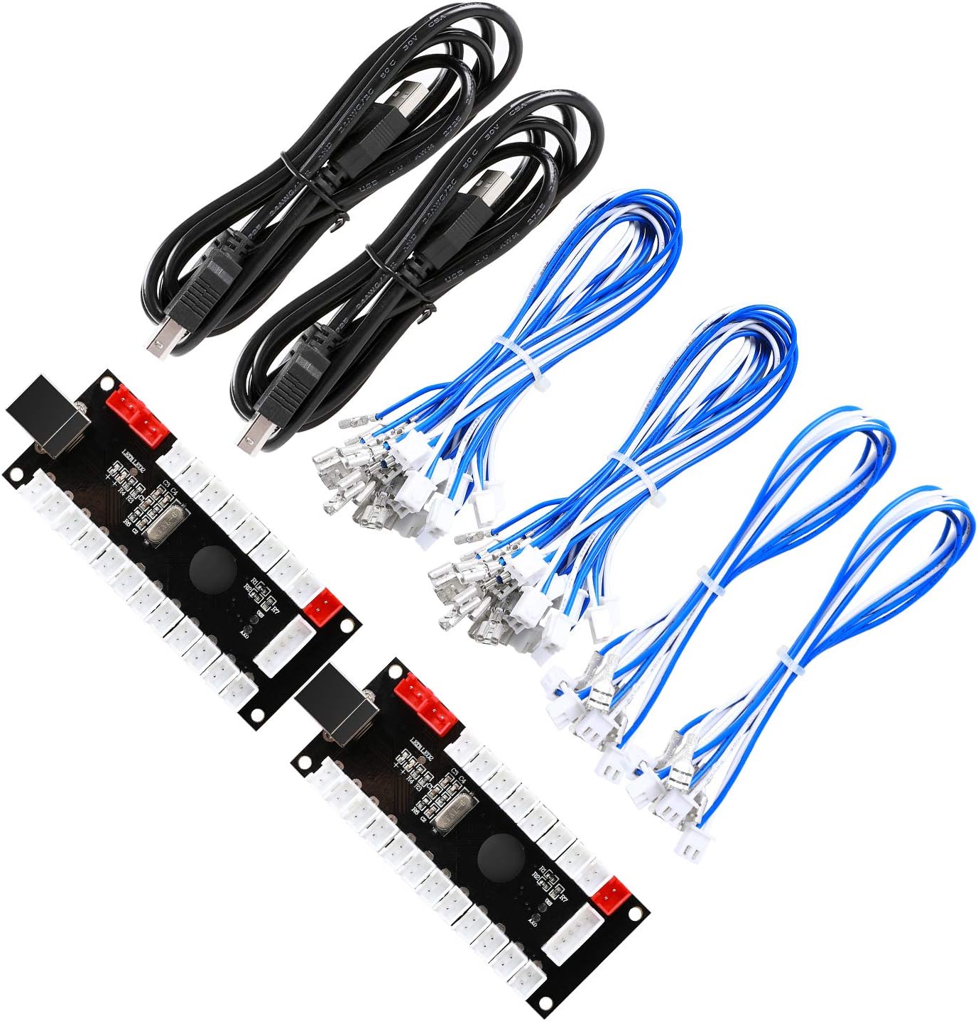 Amazon.com: SJ@JX Arcade Controller Zero Delay Encoder PCB Board Arcade DIY Kit Joystick Button ...