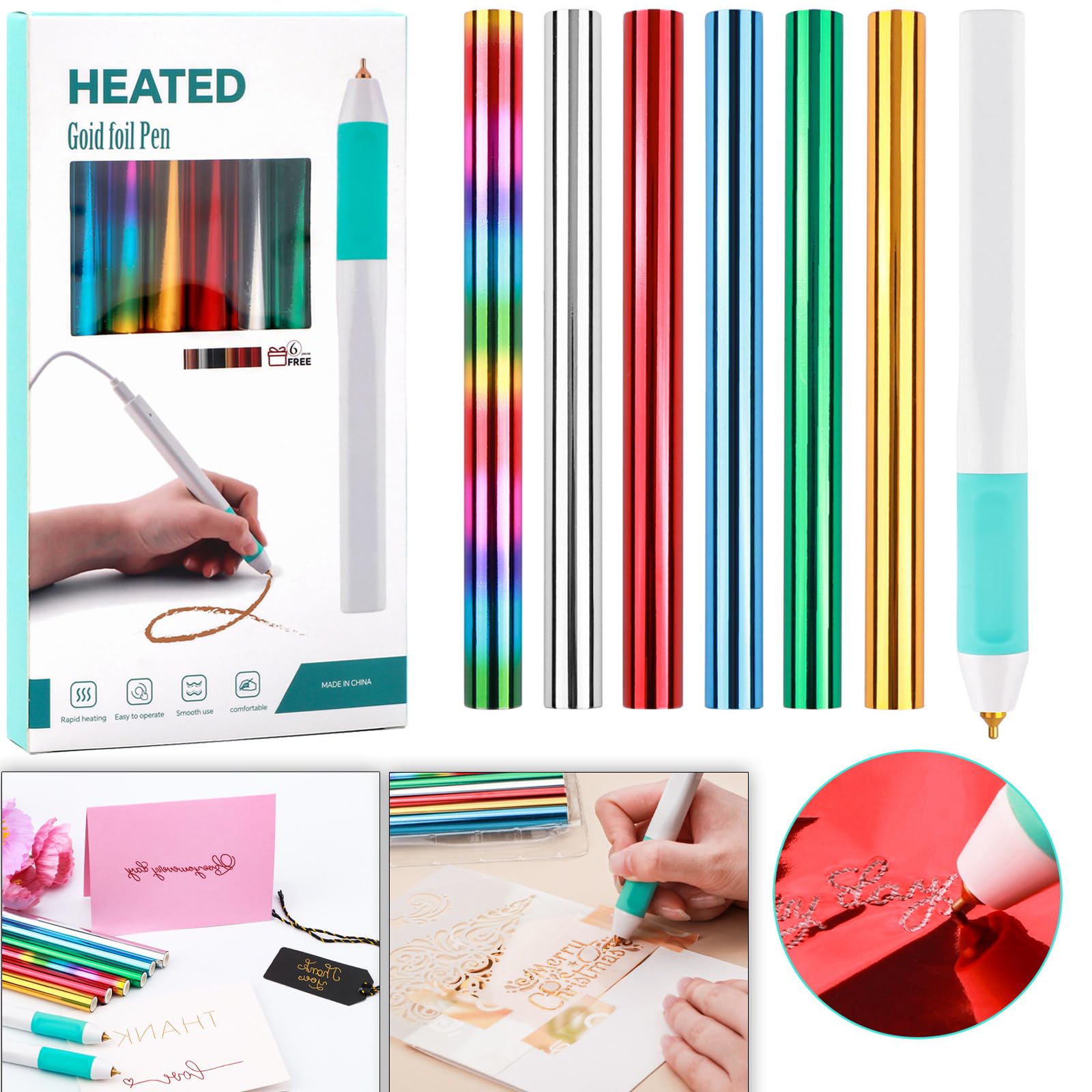 Hot Foil Roll And Hot Heated Foil Pens Set Foil | Desertcart INDIA