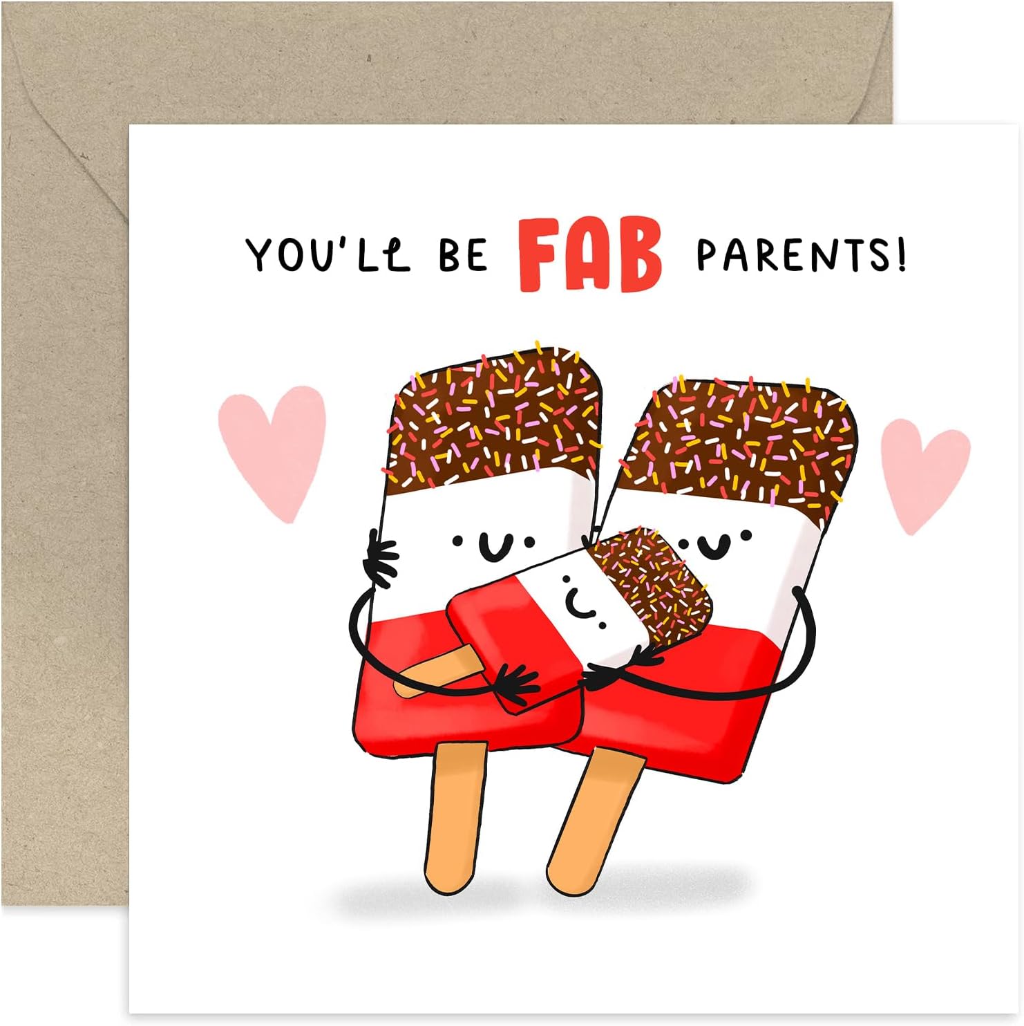Old English Co. Fab Parents Card - Funny Pregnancy Announcement Card ...