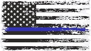 Amazon.com - Stickios Thin Blue Line Sticker - Back The Blue Distressed ...