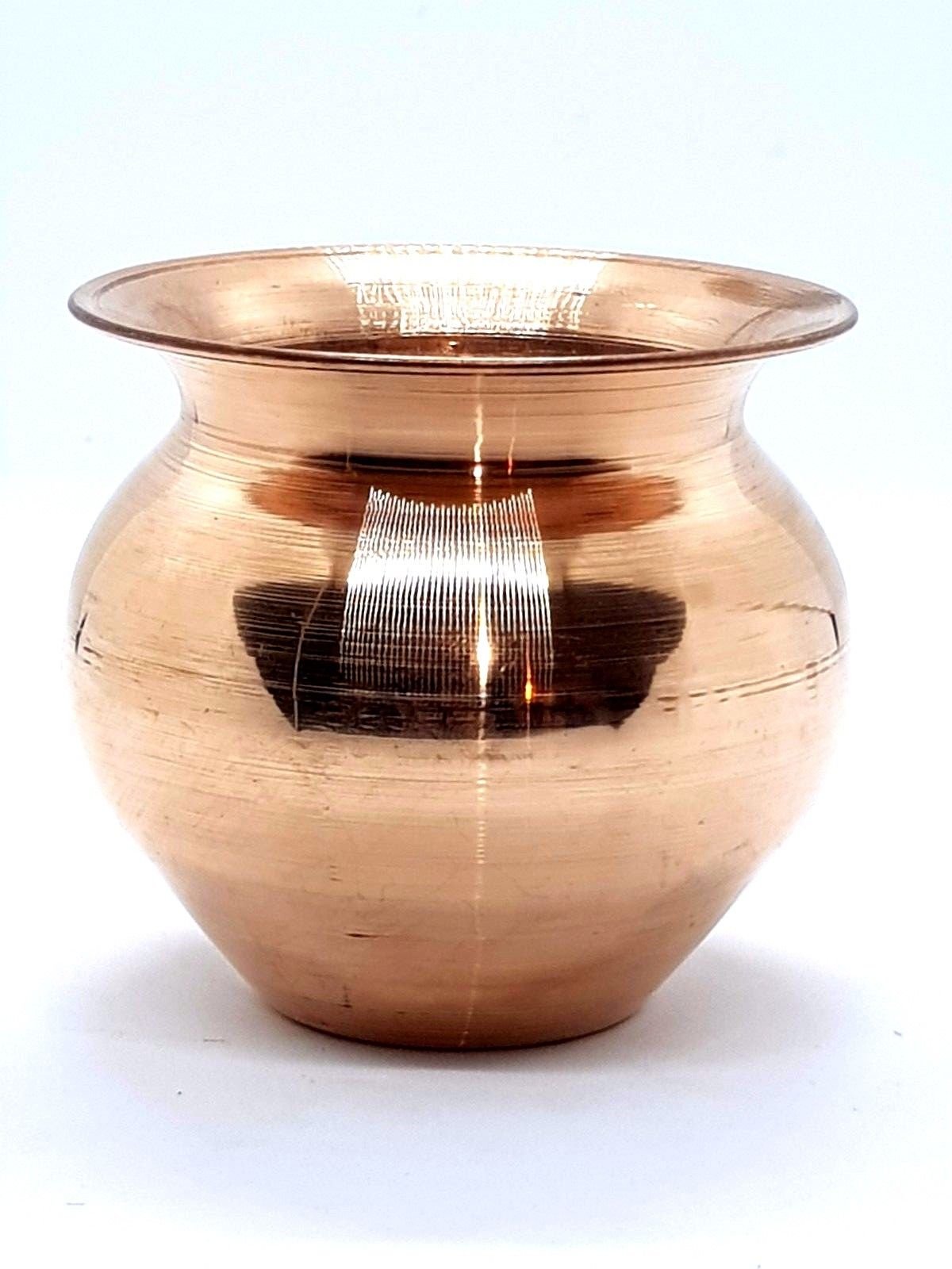 Buy Eclectic Shop Uk Pure Copper Festival Temple Water Puja Lota Kalash ...