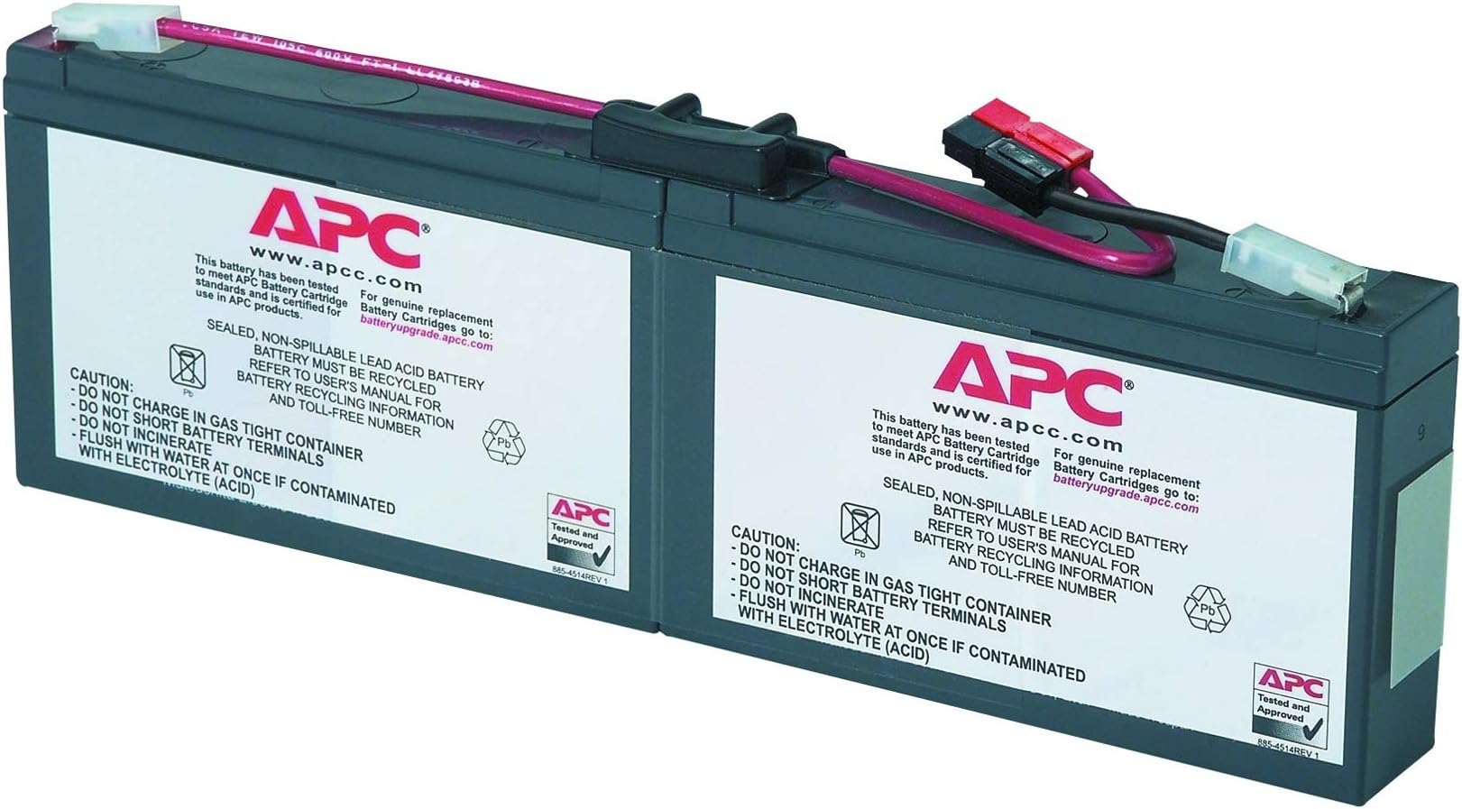 Amazon.com: APC UPS Battery Replacement, RBC18, for APC Smart-UPS ...