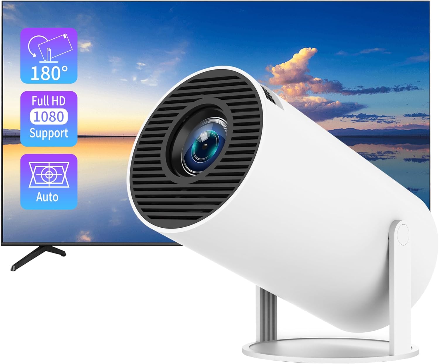 Amazon.com: Mini Projector, Outdoor Portable Movie Projector 1080P ...