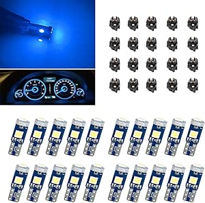 Amazon.com: nodteem 20 PCS T5 Car LED Instrument Light, 3030-3SMD Carbon Fiber High-brightness ...