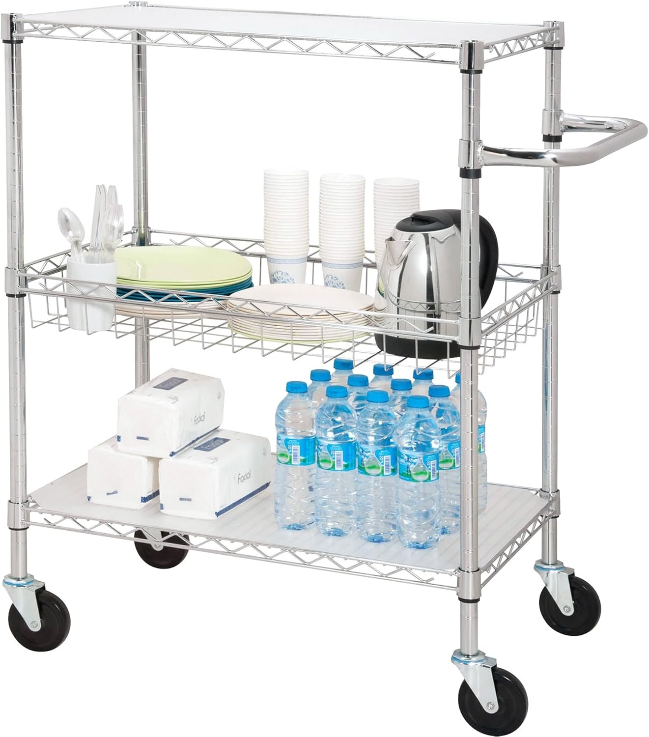 Amazon.com: Lorell LLR84858 3-Tier Rolling Cart : Office Products