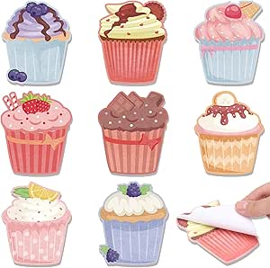 Amazon.com : Geyee 8 Pcs Sticky Notes Cupcake Shaped Sticky Notes Yummy ...