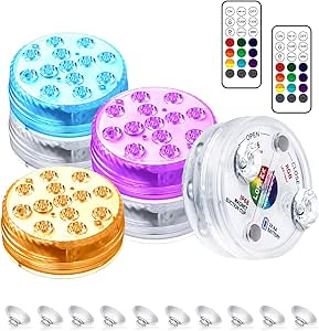Amazon.com : LOFTEK Submersible LED Lights with Remote, 13 LED Pool ...