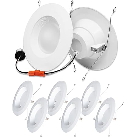Jolux 5/6 Inch LED Adjustable Retrofit Downlight, E26 Medium Screw Base ...