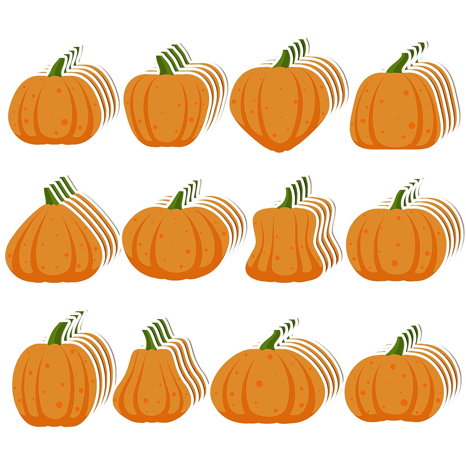 Amazon.com : 48PCS Fall Pumpkin Sticky Notes Cute Pumpkin Shape Memo ...