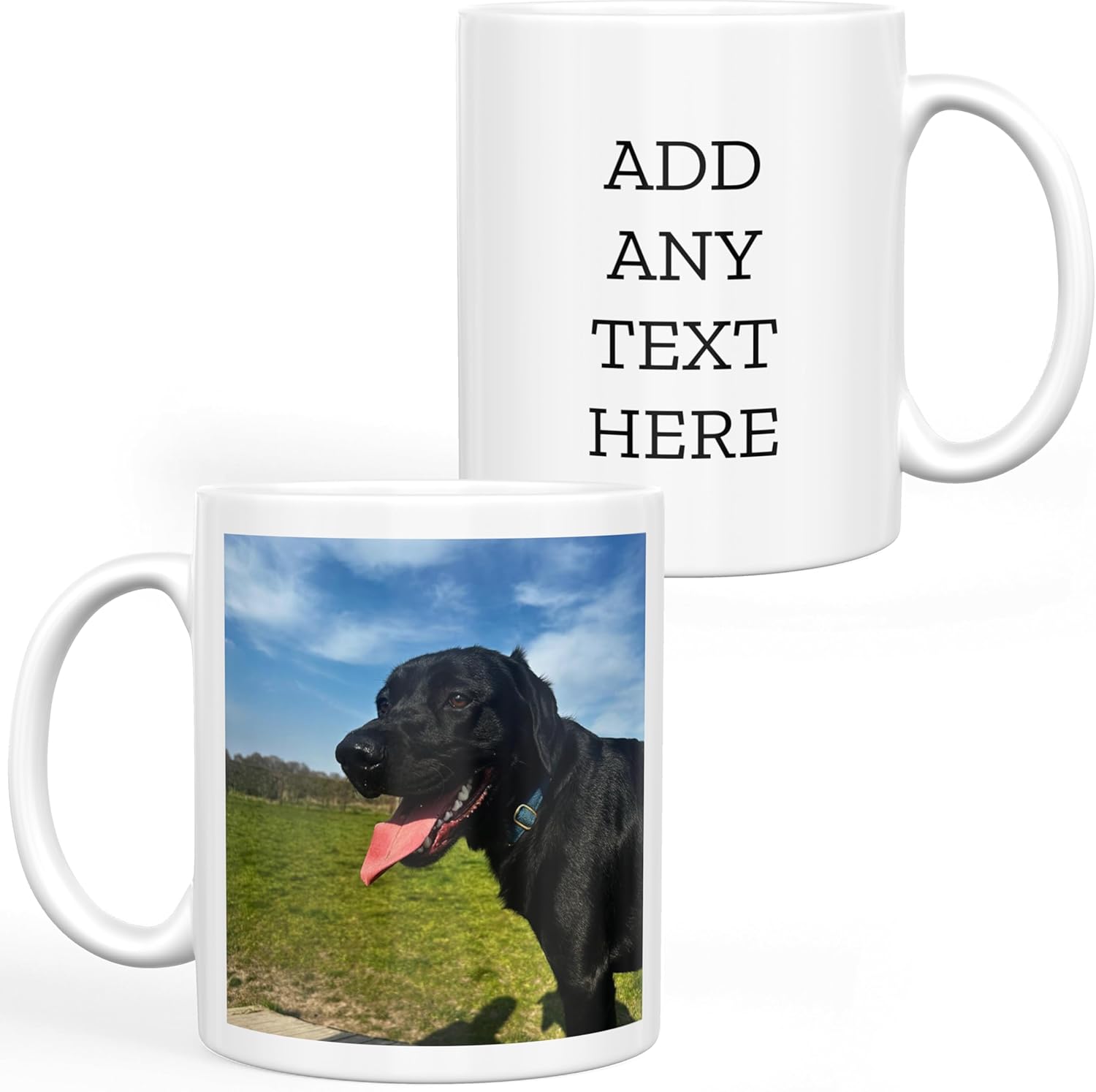 Personalised Mug Text Photo Printed Collage Design Logo Customised Gift ...