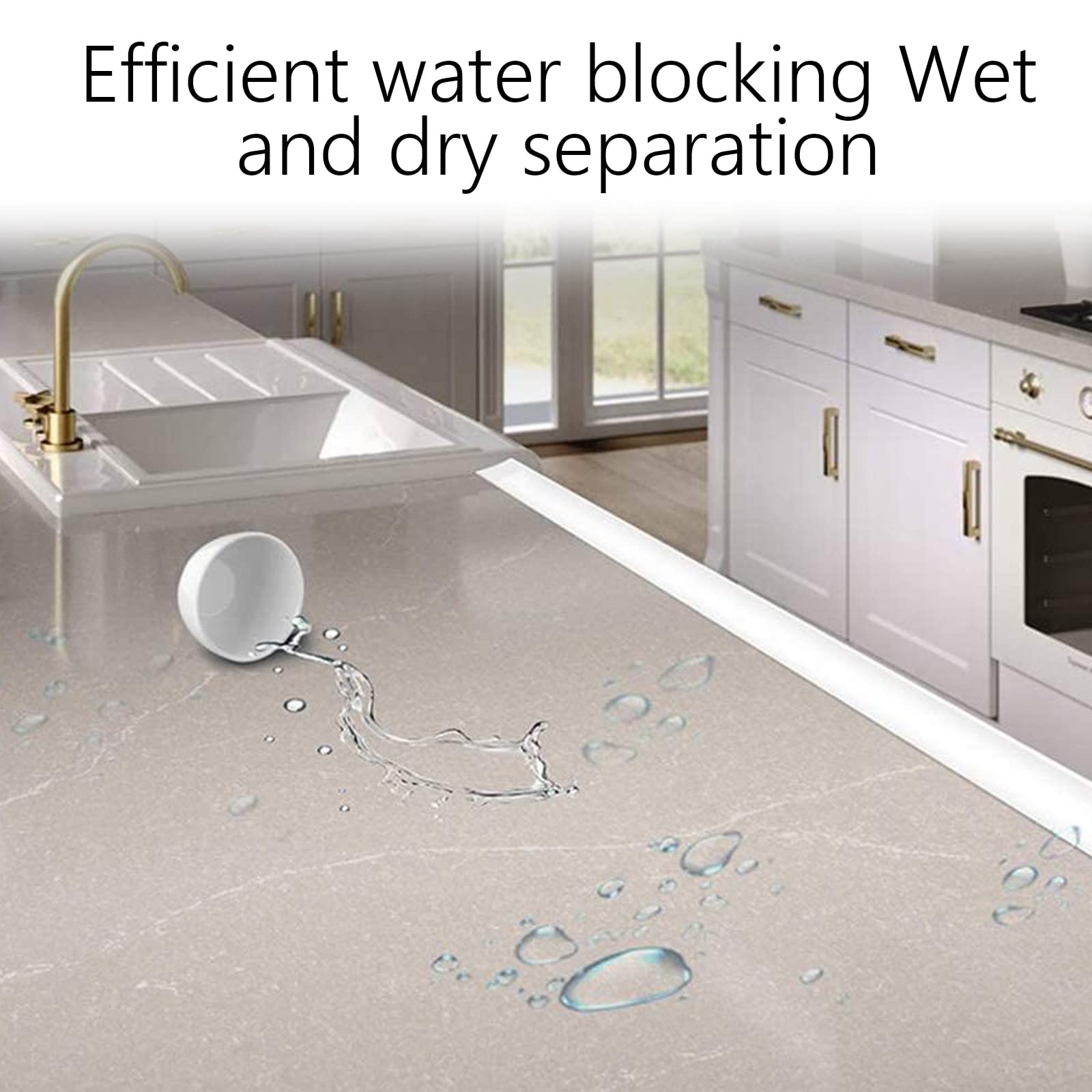 Snapklik.com : Water Barrier For Sink, Silicone Self-Adhesive Kitchen ...