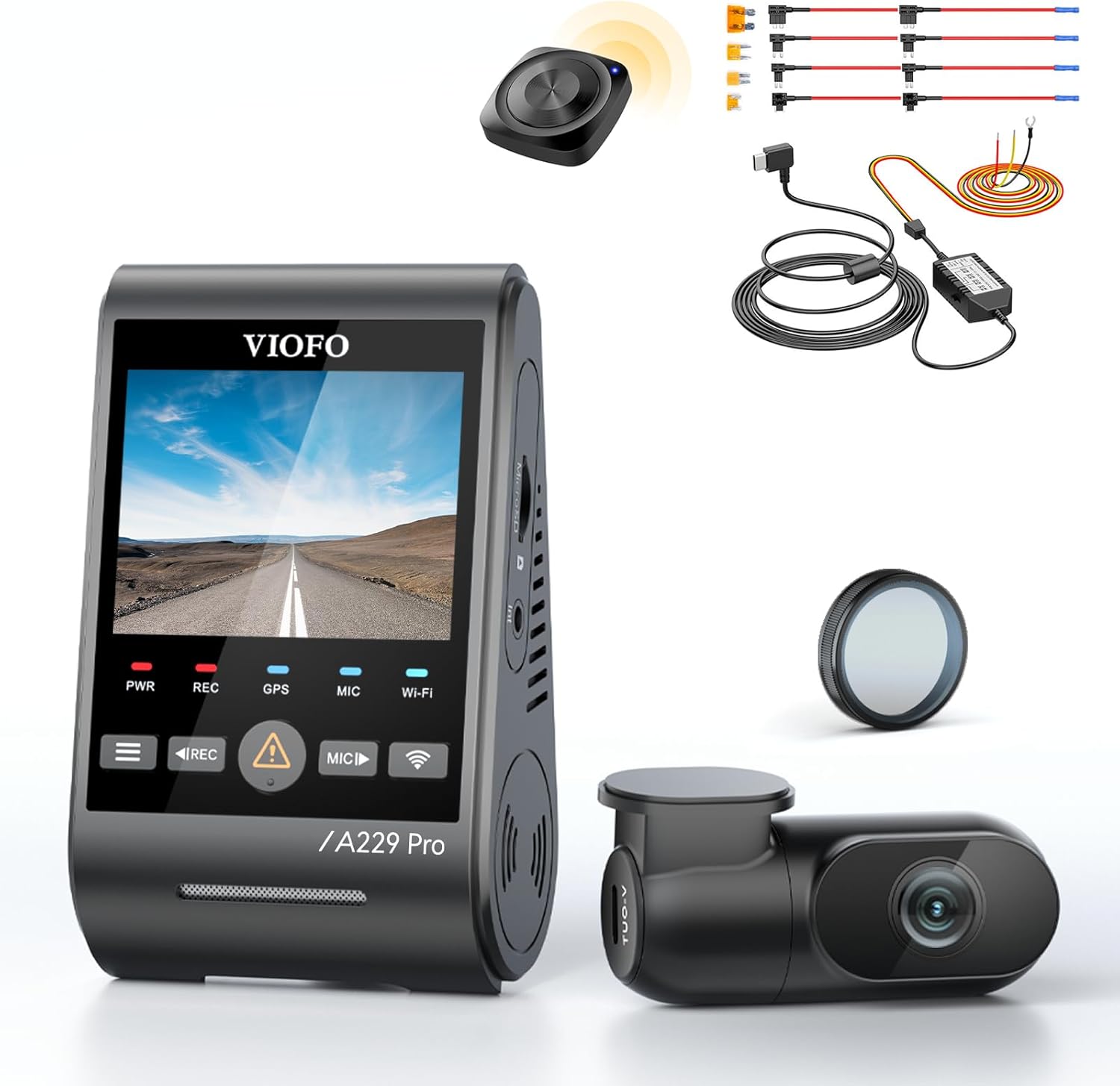 Amazon.com: 【Bundle: VIOFO A229 Pro 2CH + Remote Control + Hardwire Kit ...