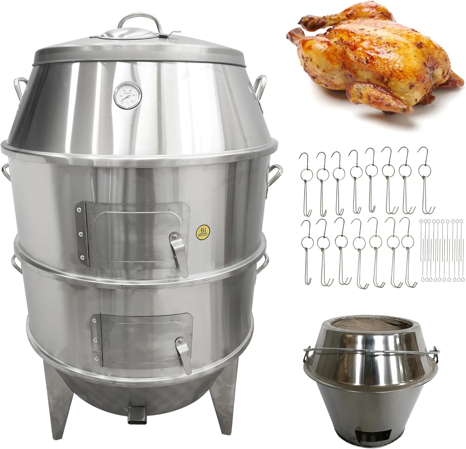 Amazon.com: TECHTONGDA Charcoal Duck Roaster Chicken Roast Duck Oven ...