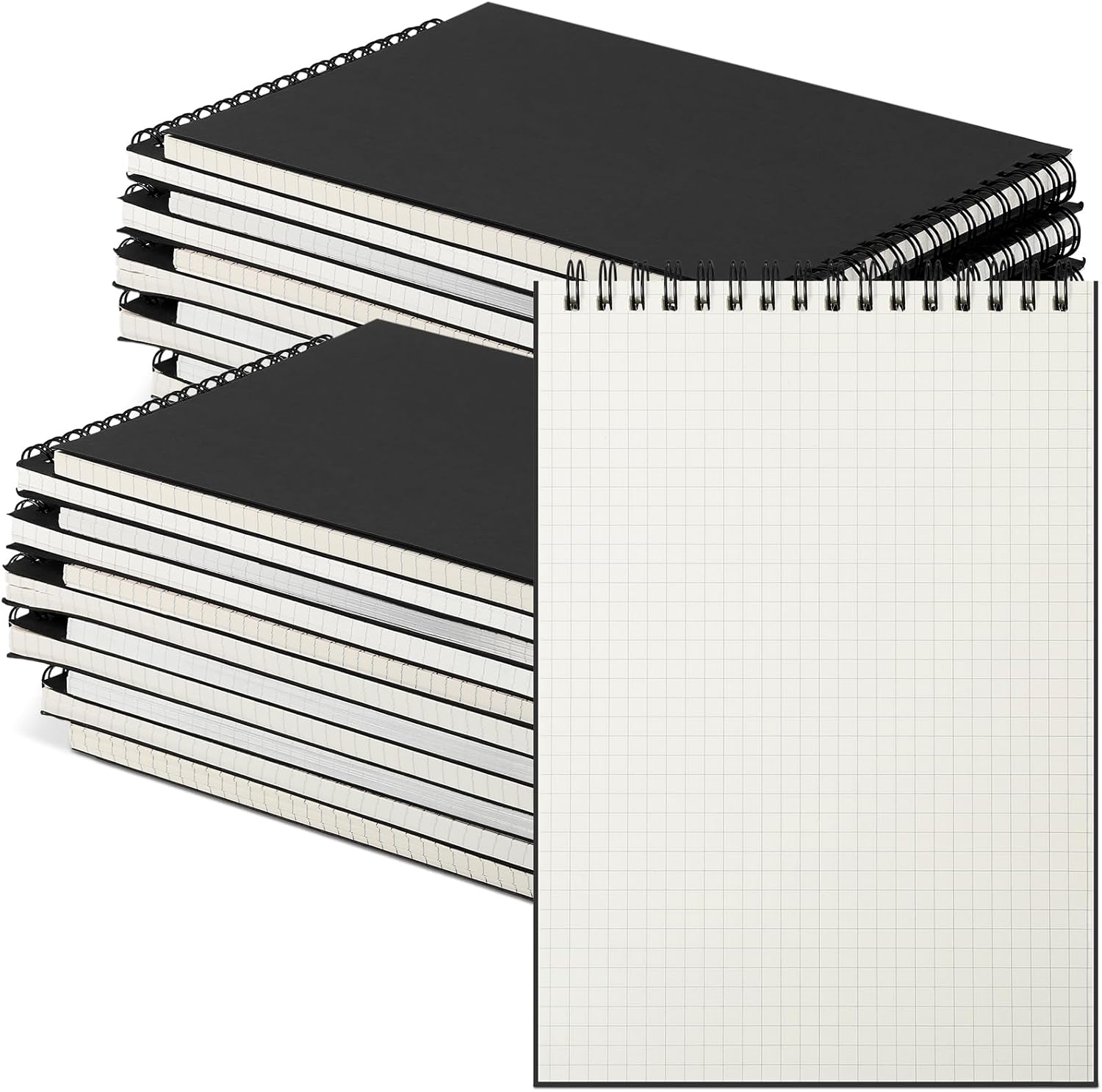 Amazon.com : Engrowtic Graph Paper Spiral Notepad A5 Top Wirebound ...