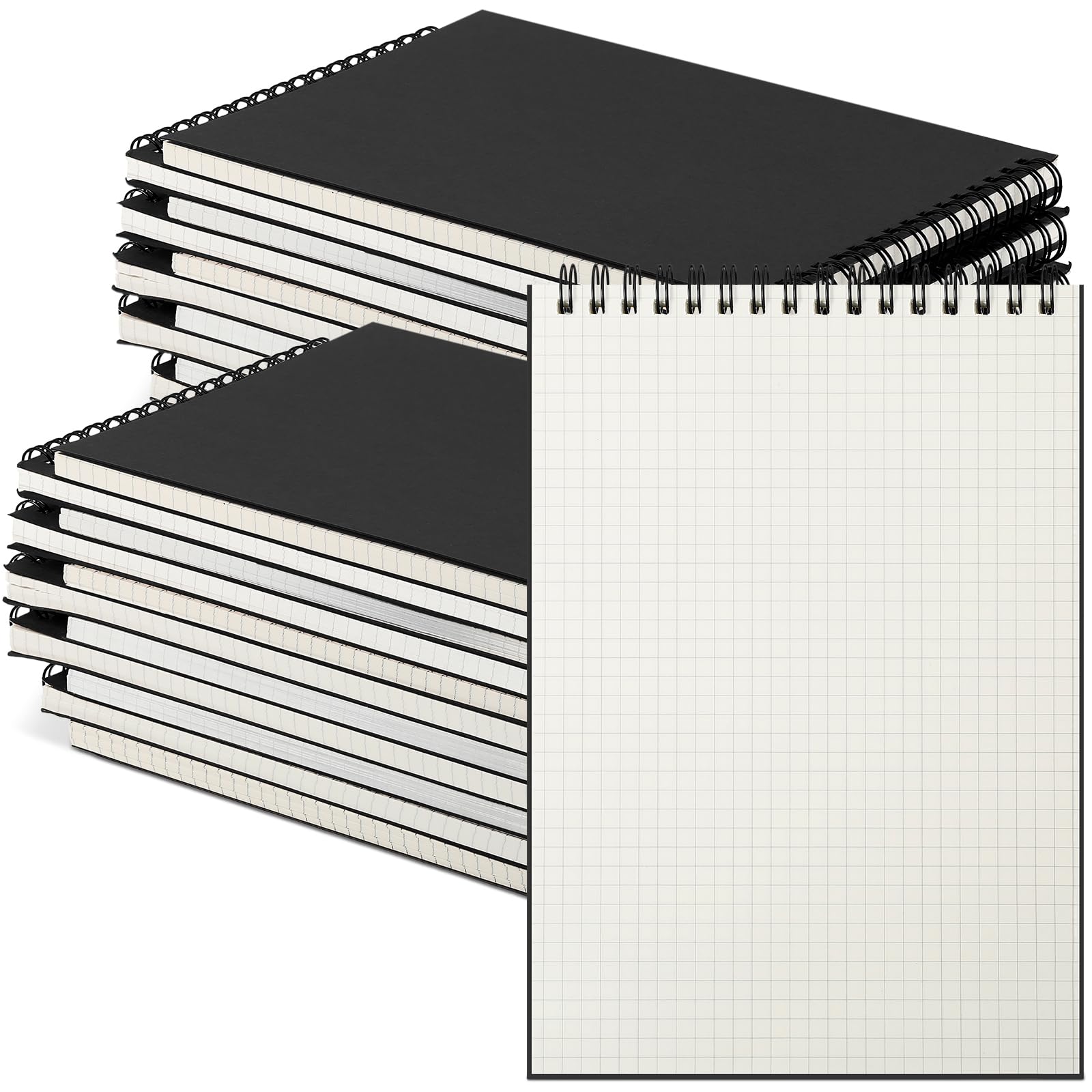 Amazon.com : Engrowtic Graph Paper Spiral Notepad A5 Top Wirebound ...