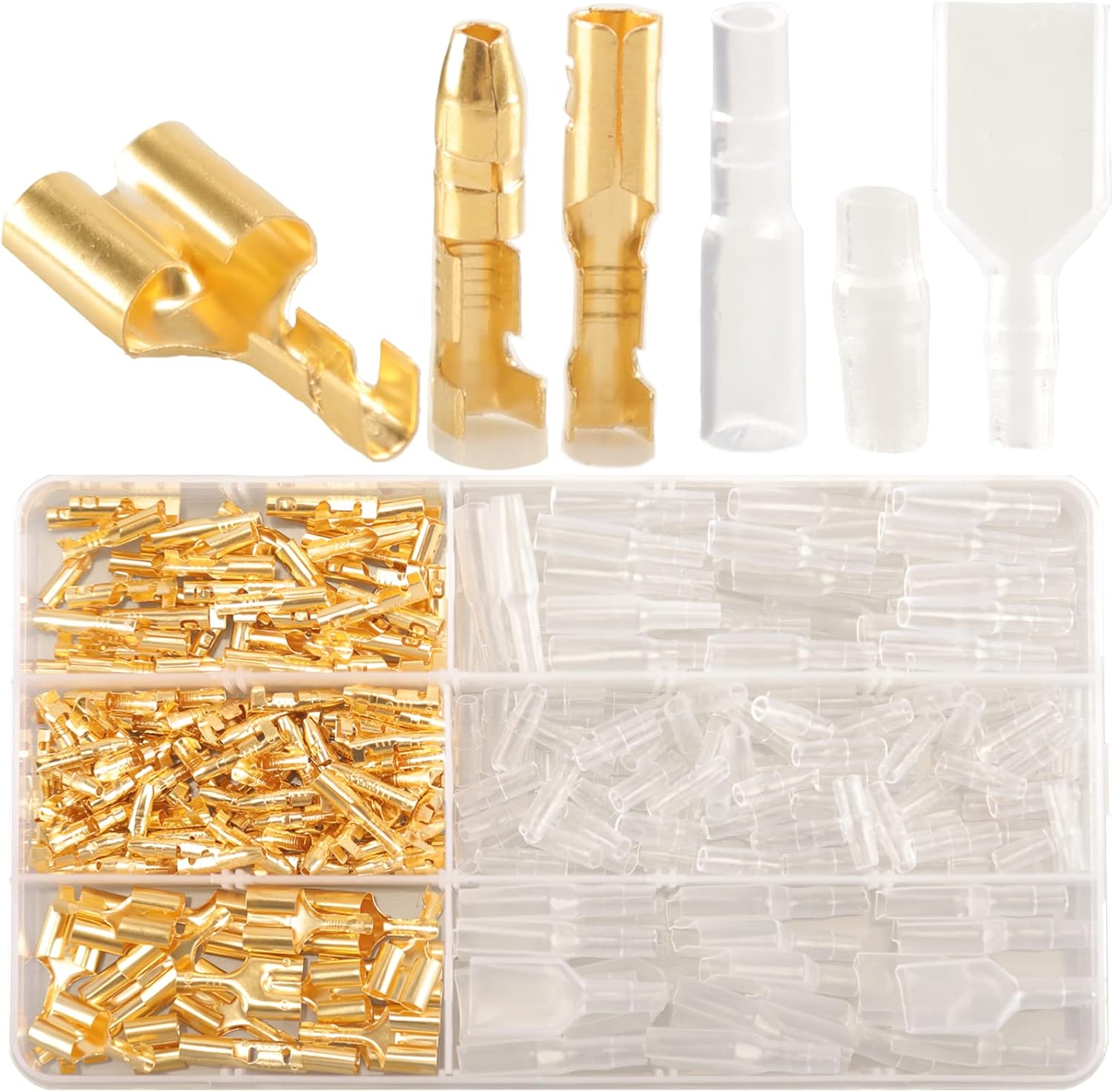 Double Bullet Connectors Kit, 320pcs 3.9mm 3.5mm Bullet Terminals with ...
