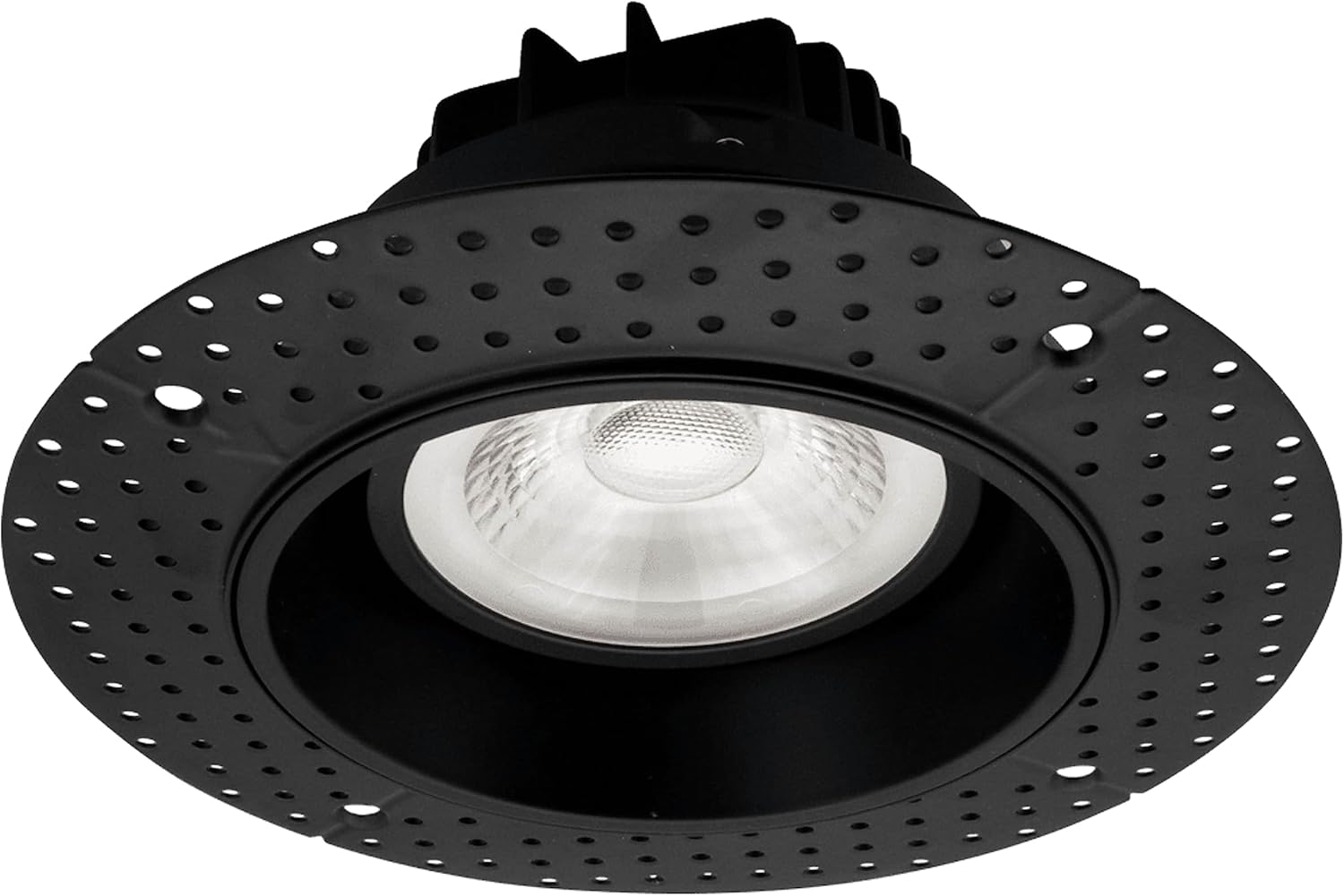 Perlglow 4 inch Gimbal Trimless Black Round Downlight Luminaire, High ...