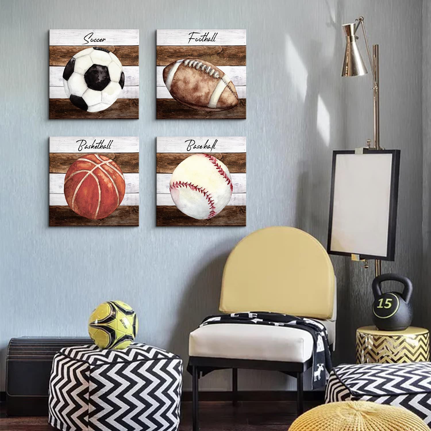 Boys Bedrooms With Sports Themes Sets Nursery Wall Decor For Boys