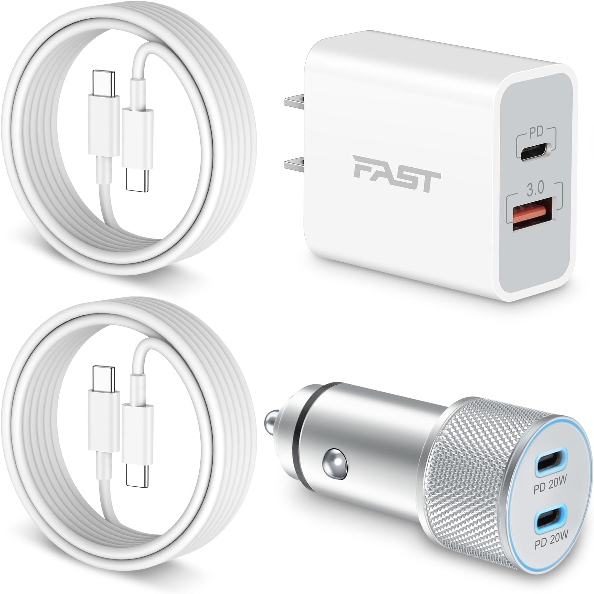 Amazon.com: LUOSIKE for iPhone 16/15 Car Charger Fast Charging, 20W USB ...