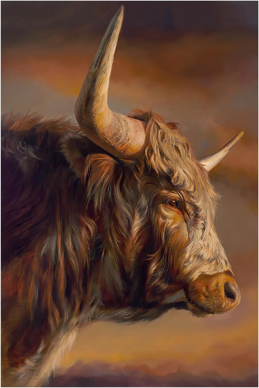 Amazon.com: ELEVENSPACE Highland Cow Poster,Boho City Wall Decor Art ...