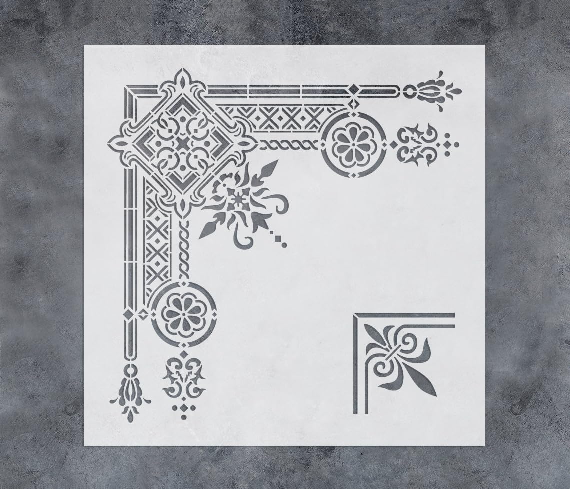 Amazon.com: GSS Designs Gothic Corner Stencils for Art Walls Furniture ...