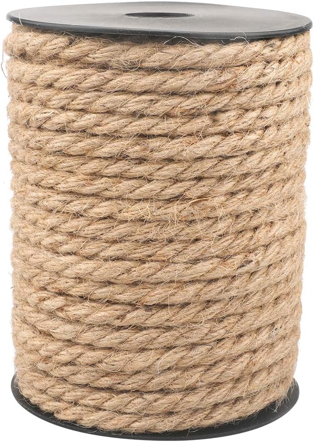Amazon.com : 98 Feet 6mm Jute Thick Twine,Strong Hemp Rope,Natural ...