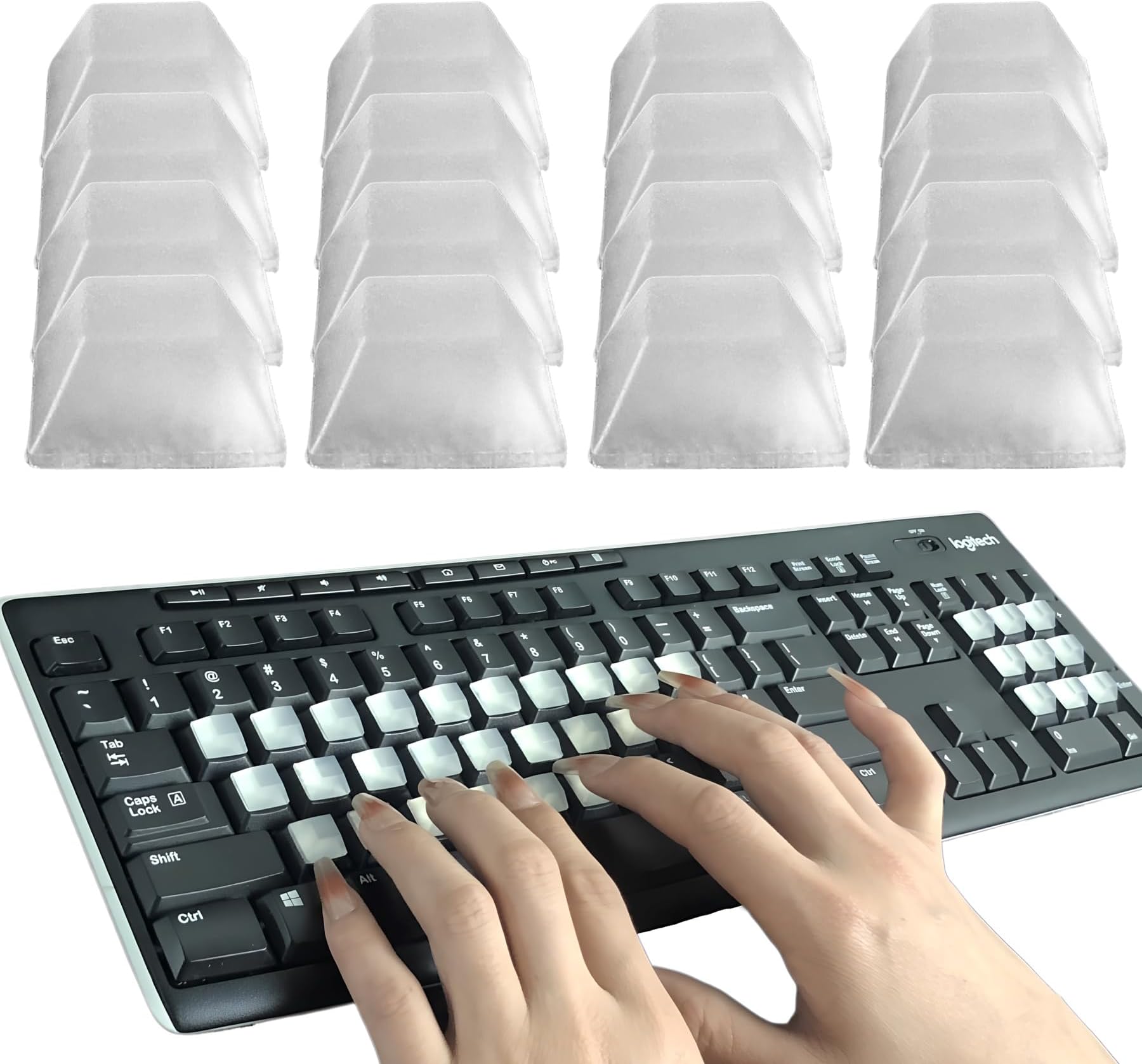 Amazon.com: Raised Keyboard Sticker for Nail Art Adhesive Silicone ...