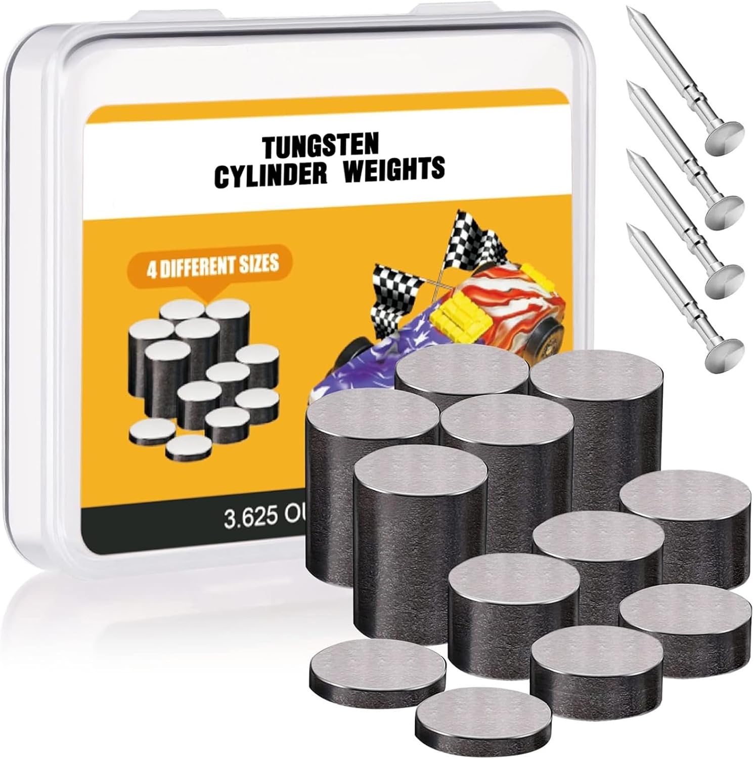 Amazon.com: Fiada 3.625 Ounces Cylindrical Tungsten Weights and 4 ...