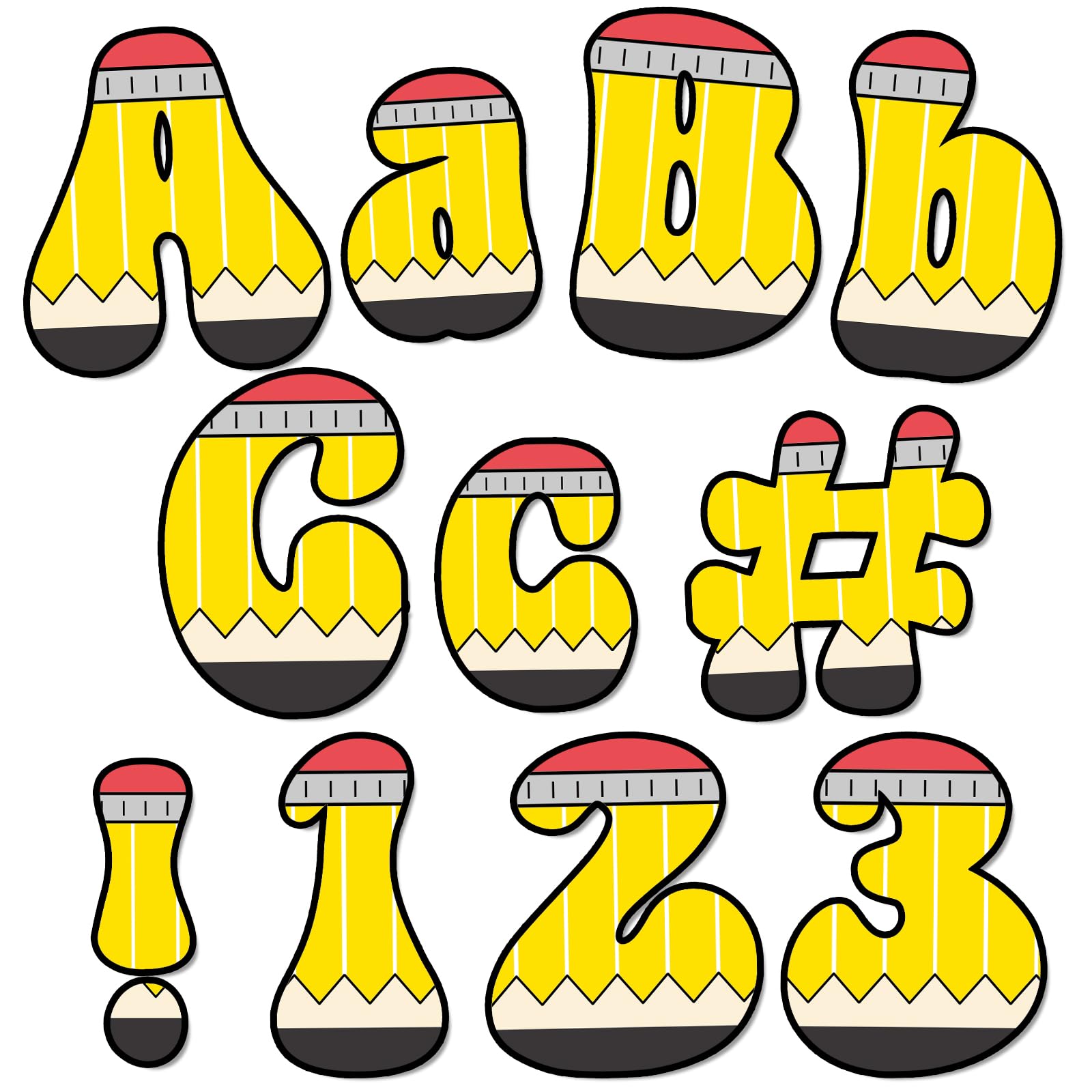 Snapklik.com : 260 PCS Colorful Crayons Bulletin Board Letters For ...