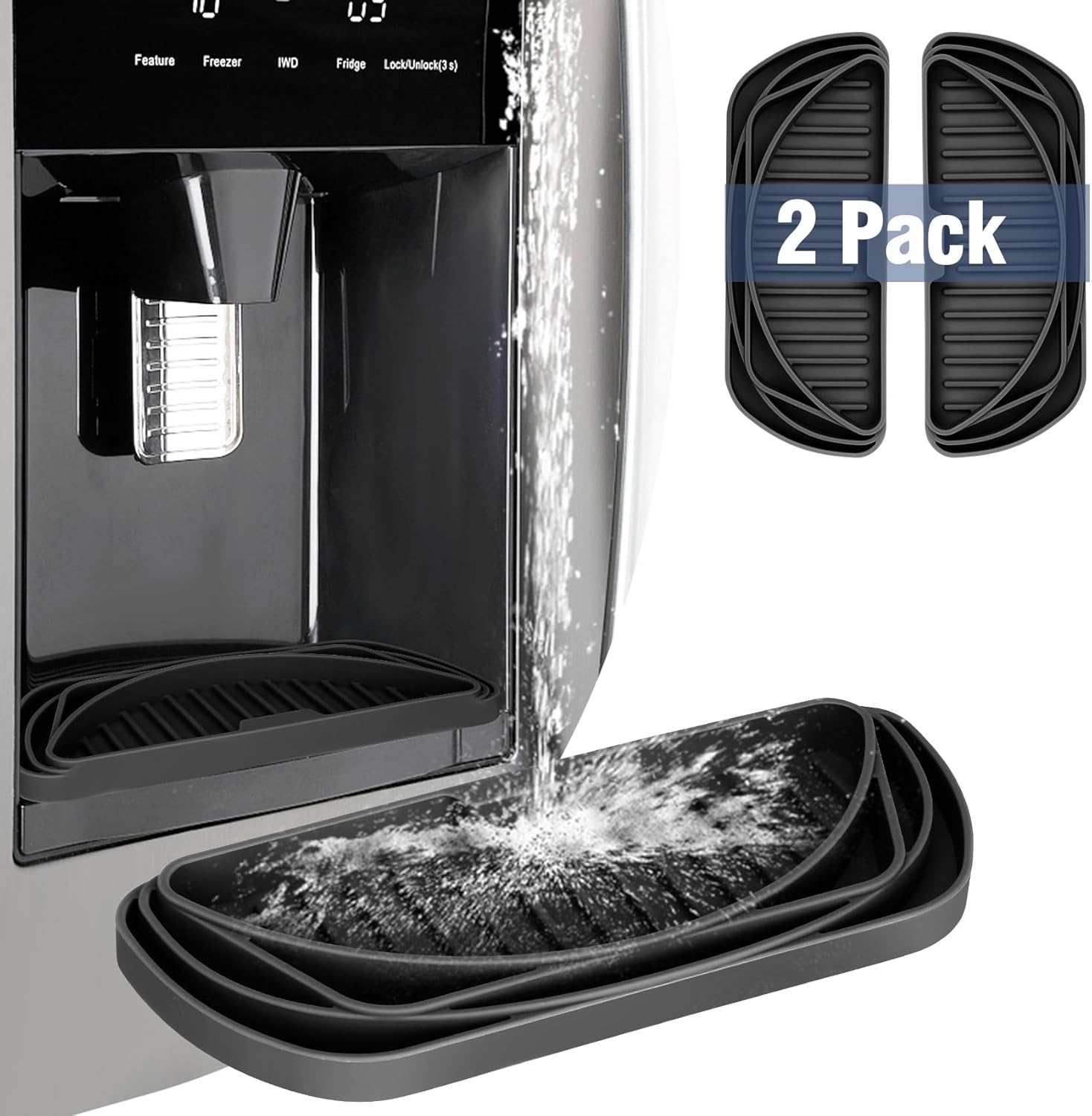 Amazon.com: Triiter 2 Pcs Refrigerator Drip Catcher Tray,Non-slip ...