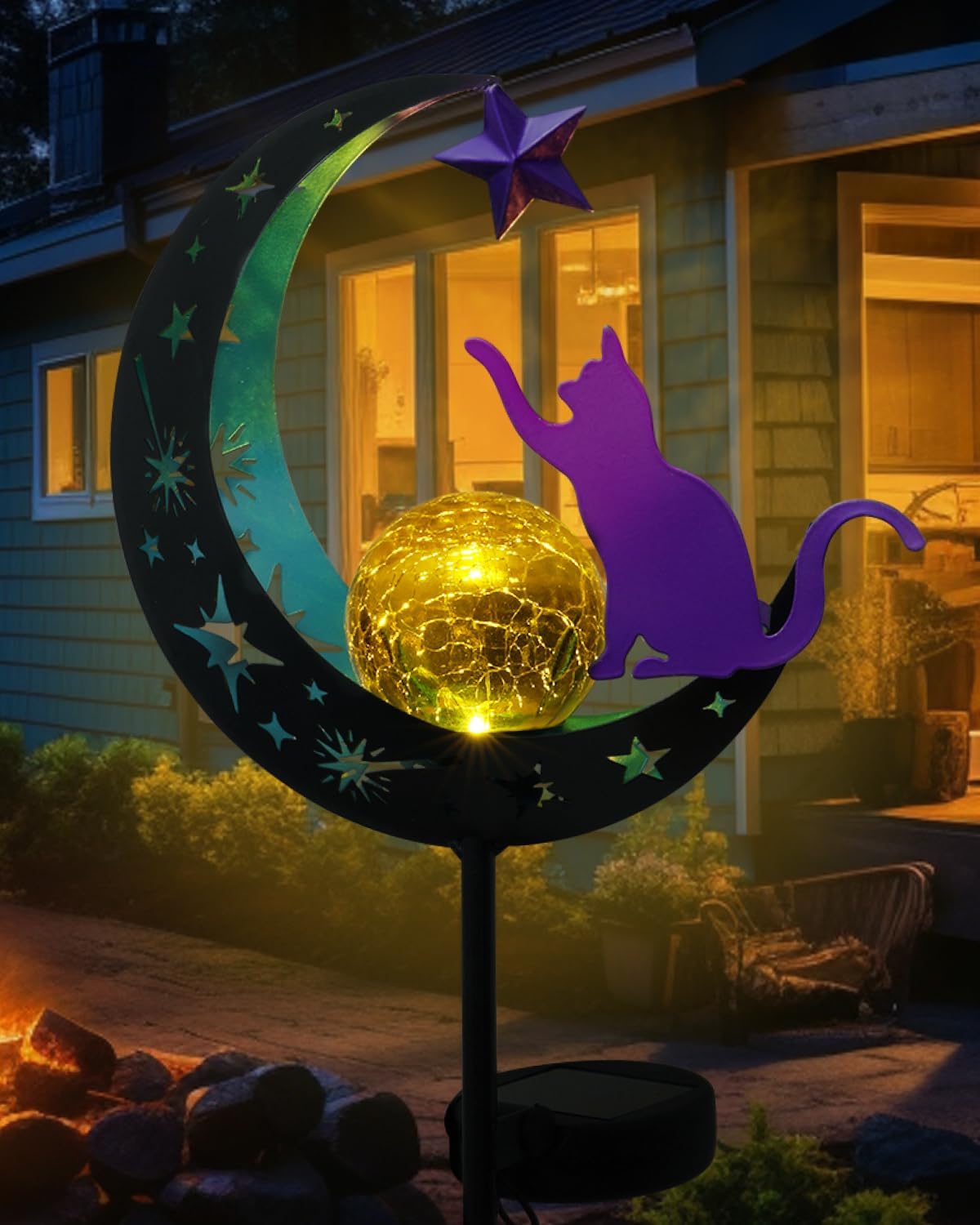 Putuo Decor Solar Garden Lights for Outside - Solar Cat Garden Decor ...