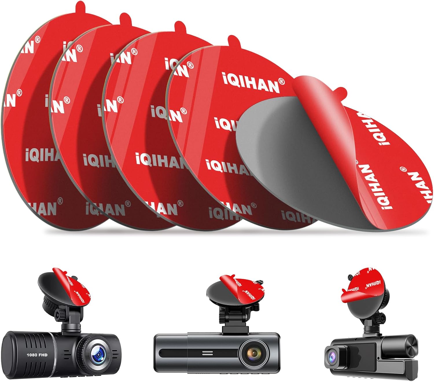 Amazon.com: Sticky Adhesive Pads for Dash Cam Mount, 5pcs Double-Sided ...