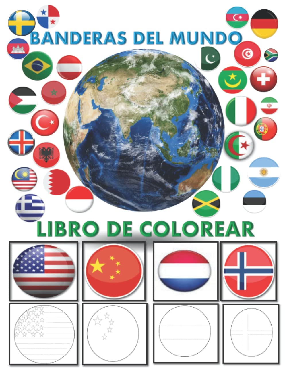 Buy Libro de colorear de banderas del mundo: Banderas del mundo Con ...