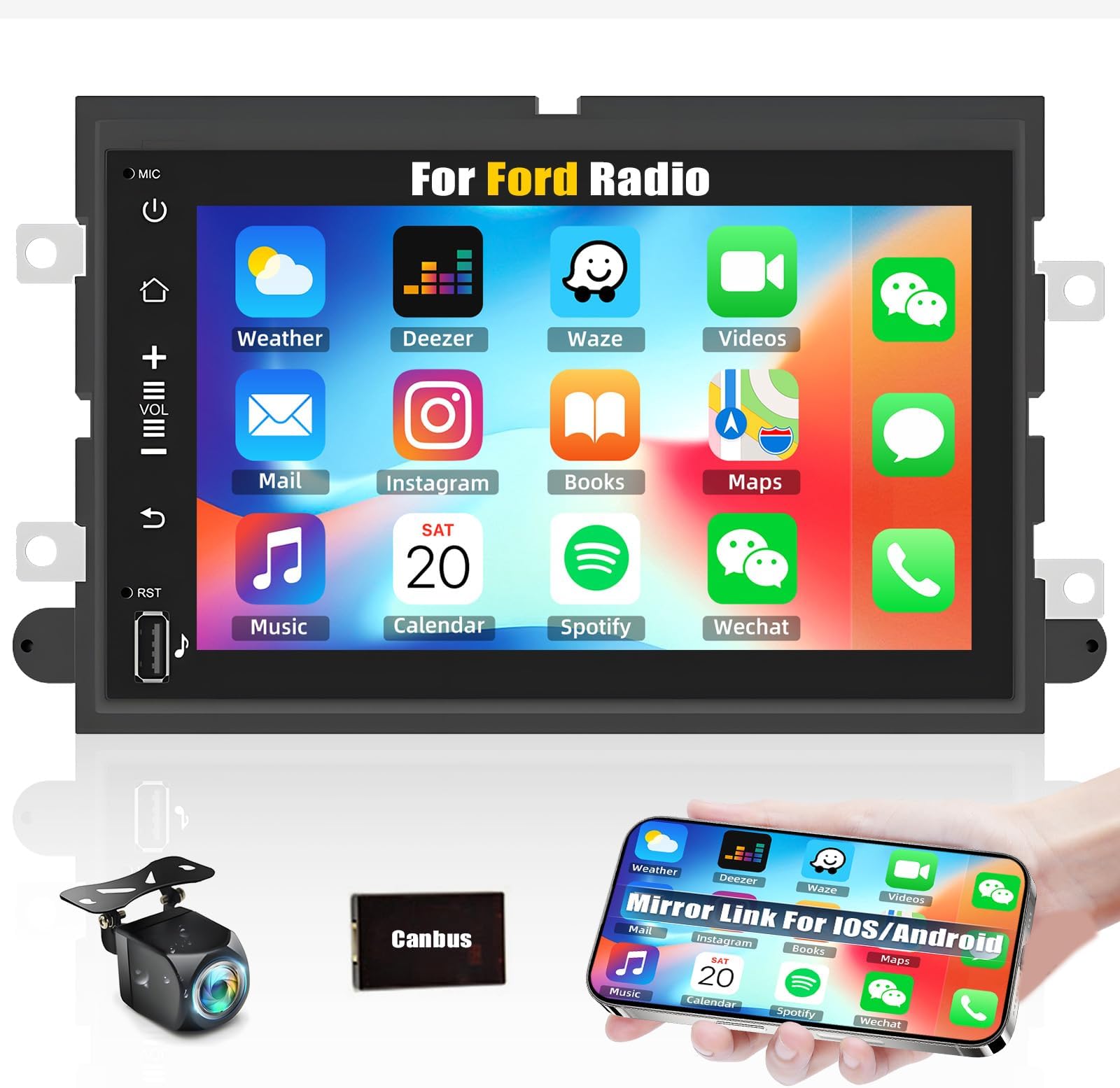 Amazon.com: Android 13 Car Stereo for Ford F150 F250 F350 Fusion Edge ...